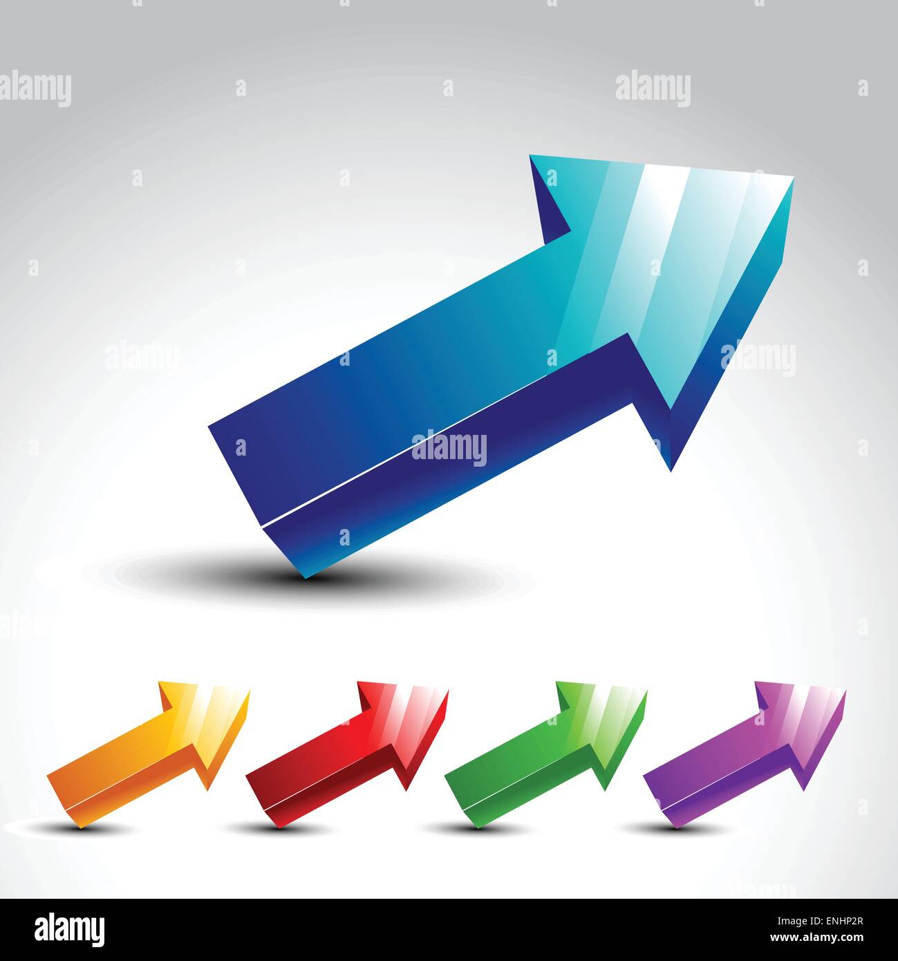 vector 3d arrow with many colors Stock Vector Image & Art - Alamy