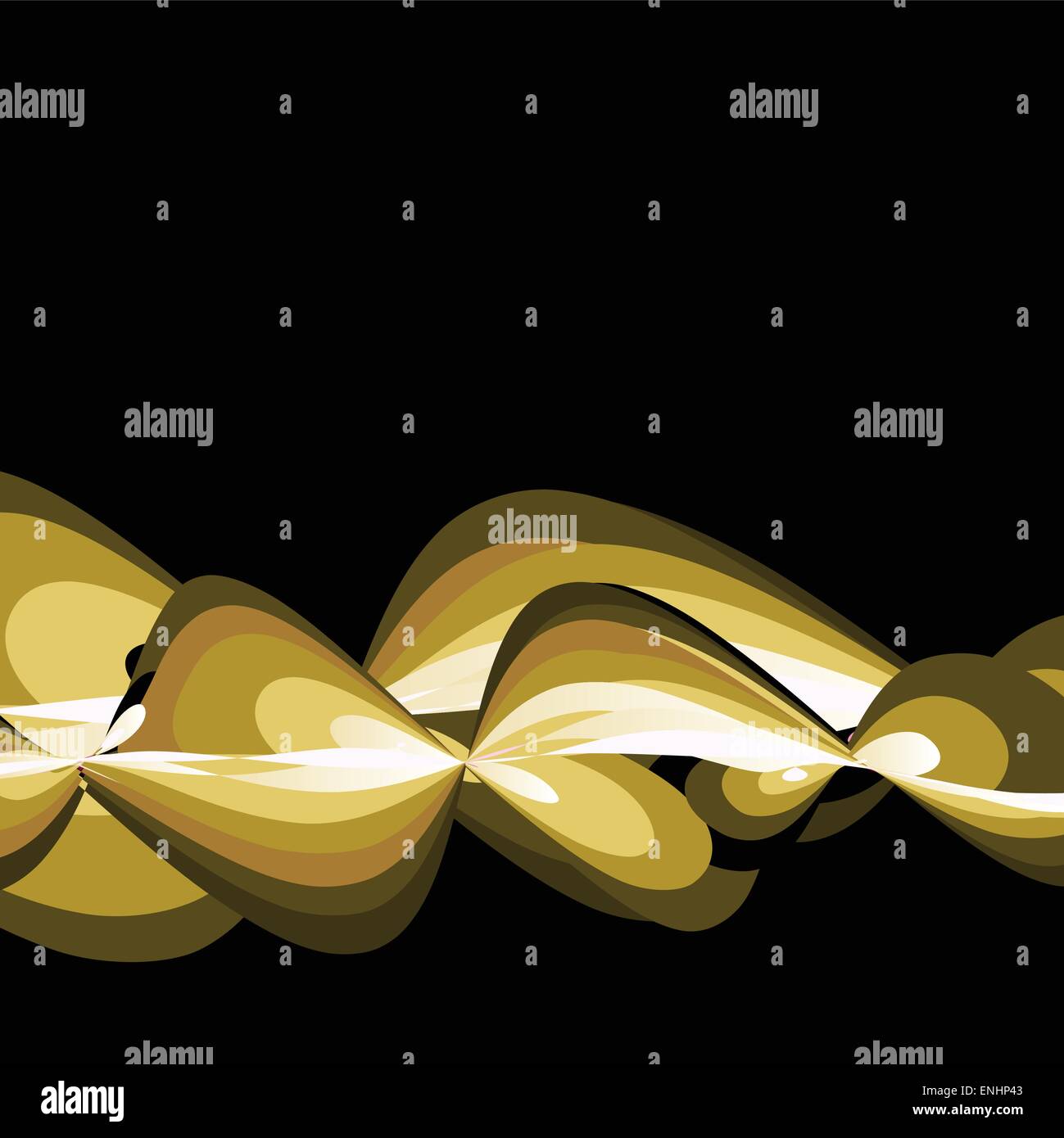 vector golden wave on black background Stock Vector Image & Art - Alamy