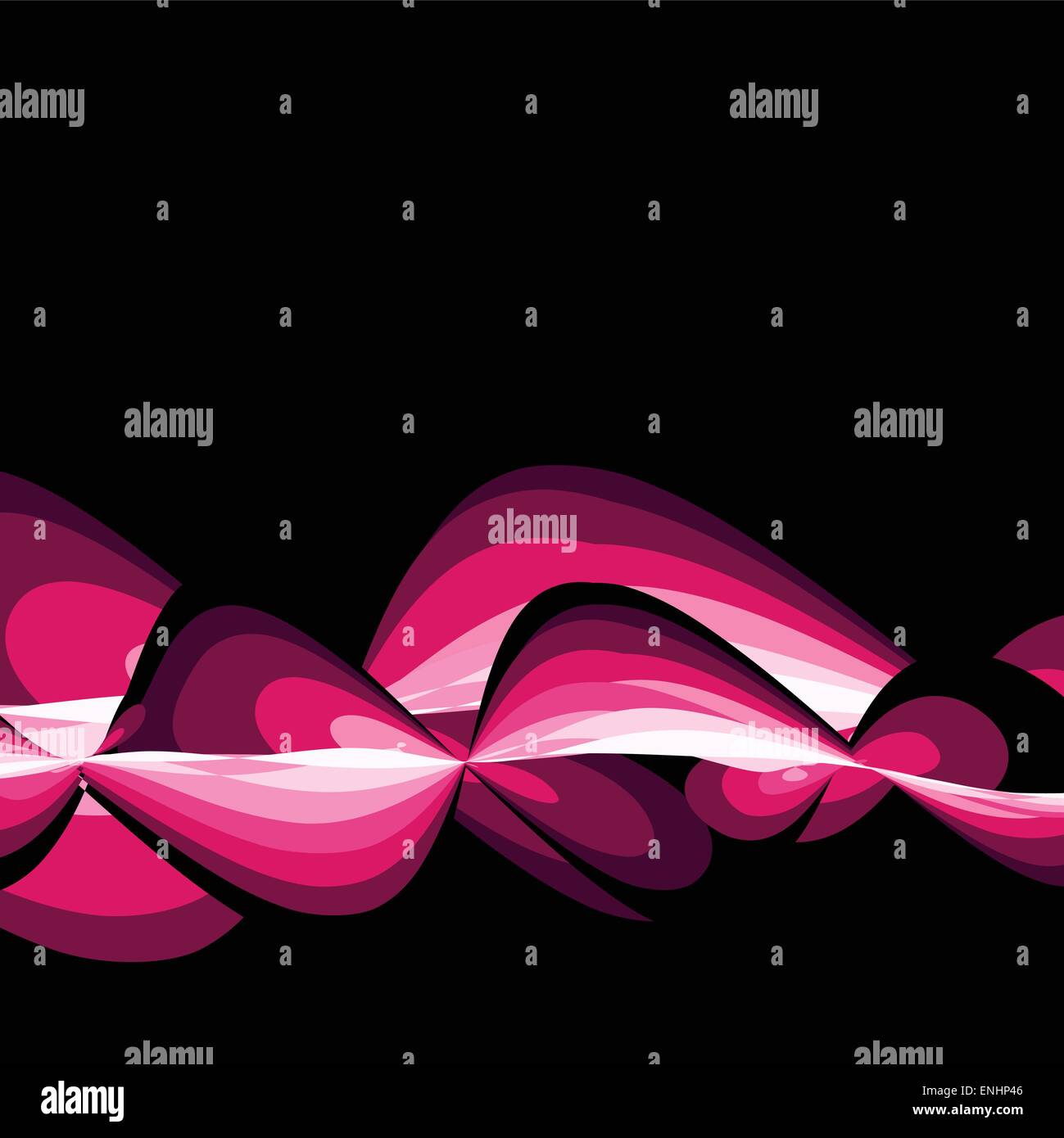 vector pink wave on black background Stock Vector Image & Art - Alamy