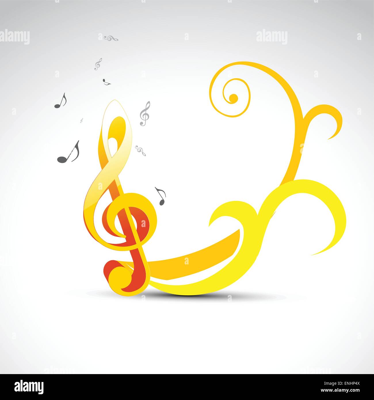 yellow orange color music artwork Stock Vector Image & Art - Alamy