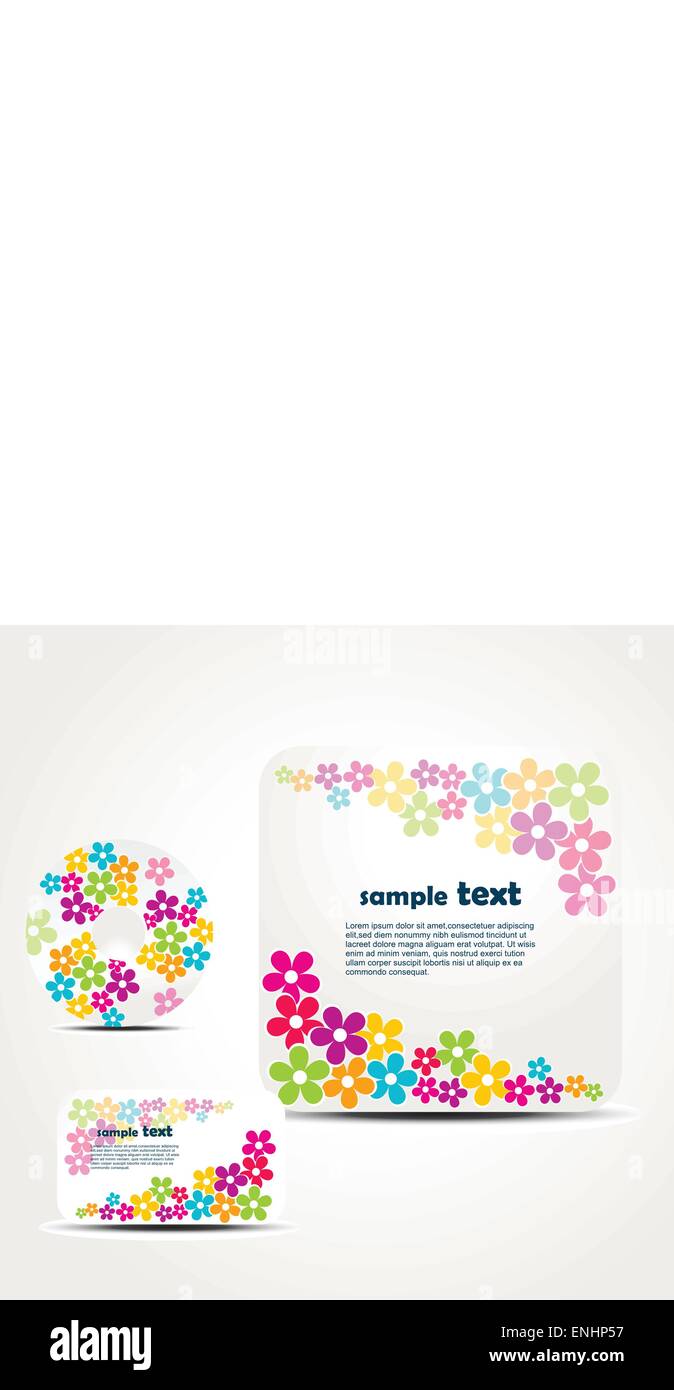 colorful flower design set artwork Stock Vector Image & Art - Alamy