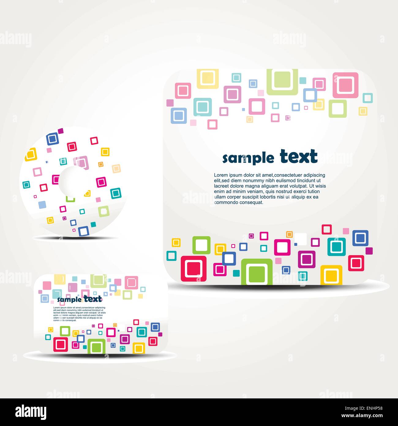 beautiful colorful squares illustration set Stock Vector Image & Art ...