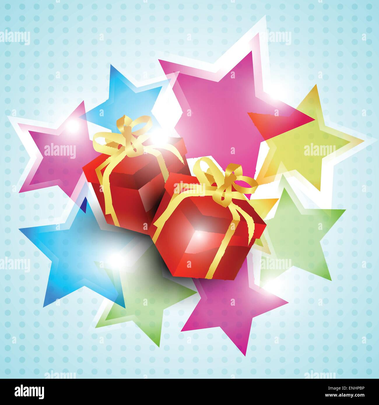 vector gift box on colorful background Stock Vector Image & Art - Alamy