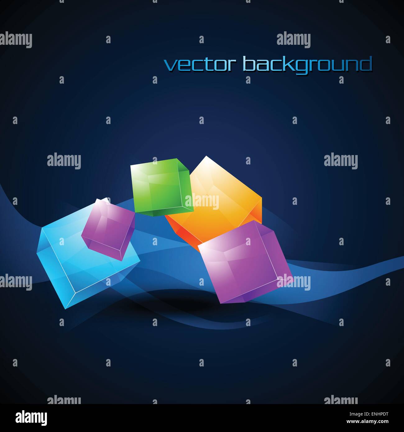 vector colorful box on blue background Stock Vector Image & Art - Alamy