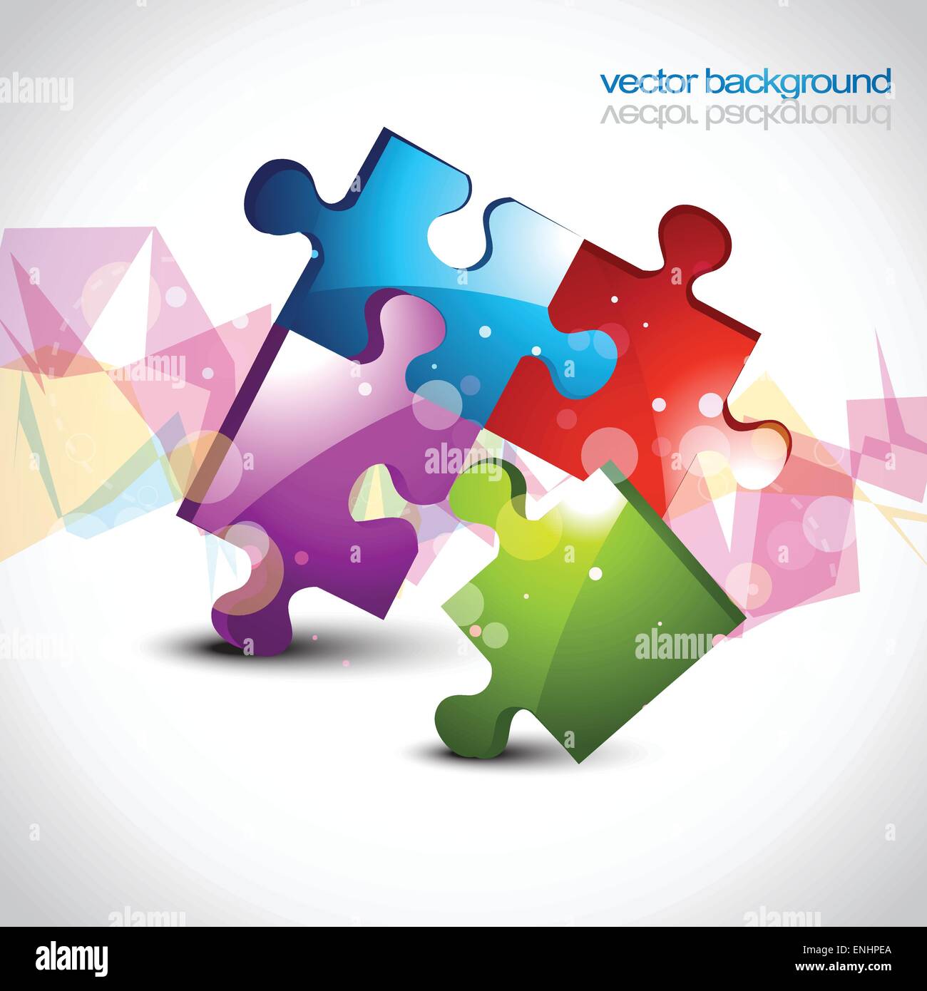 colorful puzzle eps10 vector artwork design background Stock Vector ...