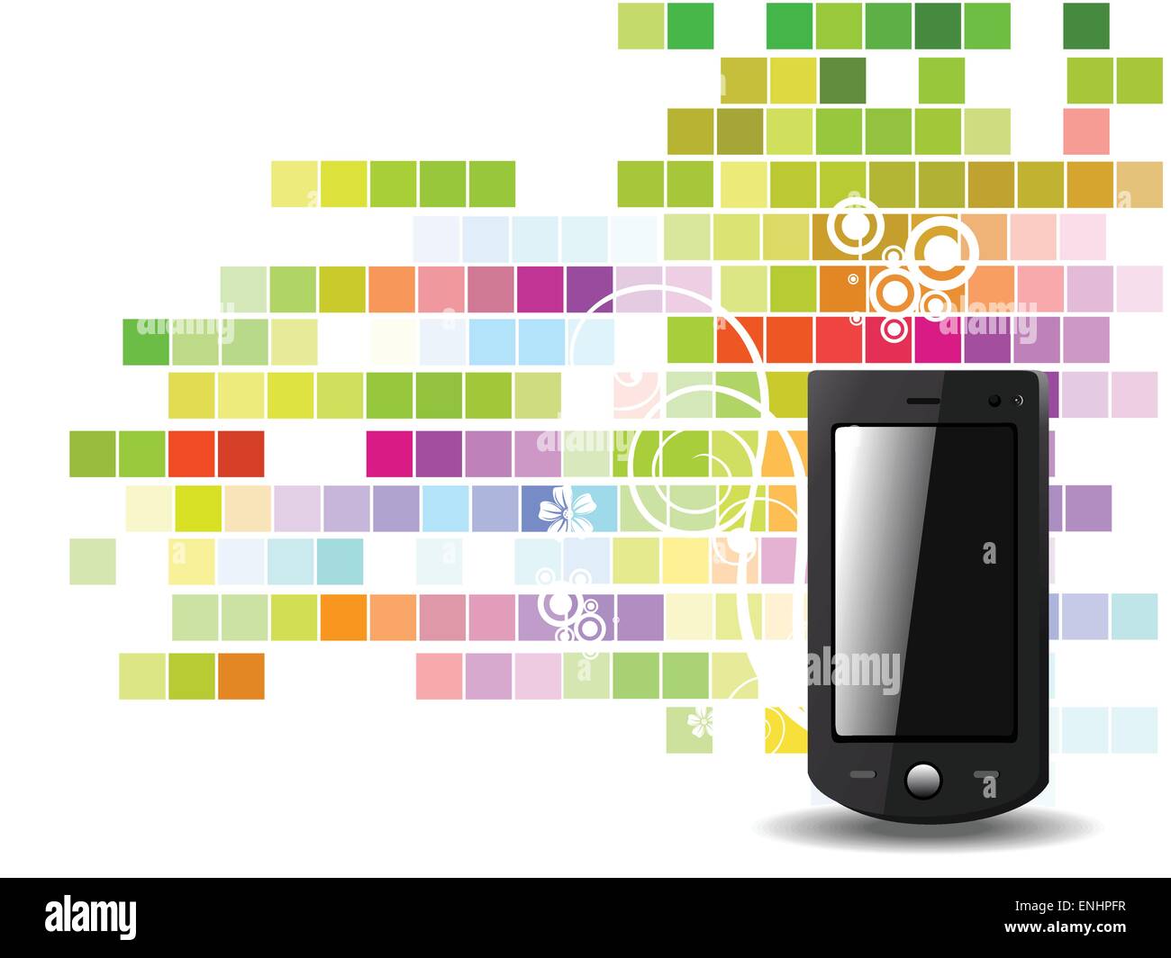 abstract beautiful phone art illustration Stock Vector Image & Art - Alamy