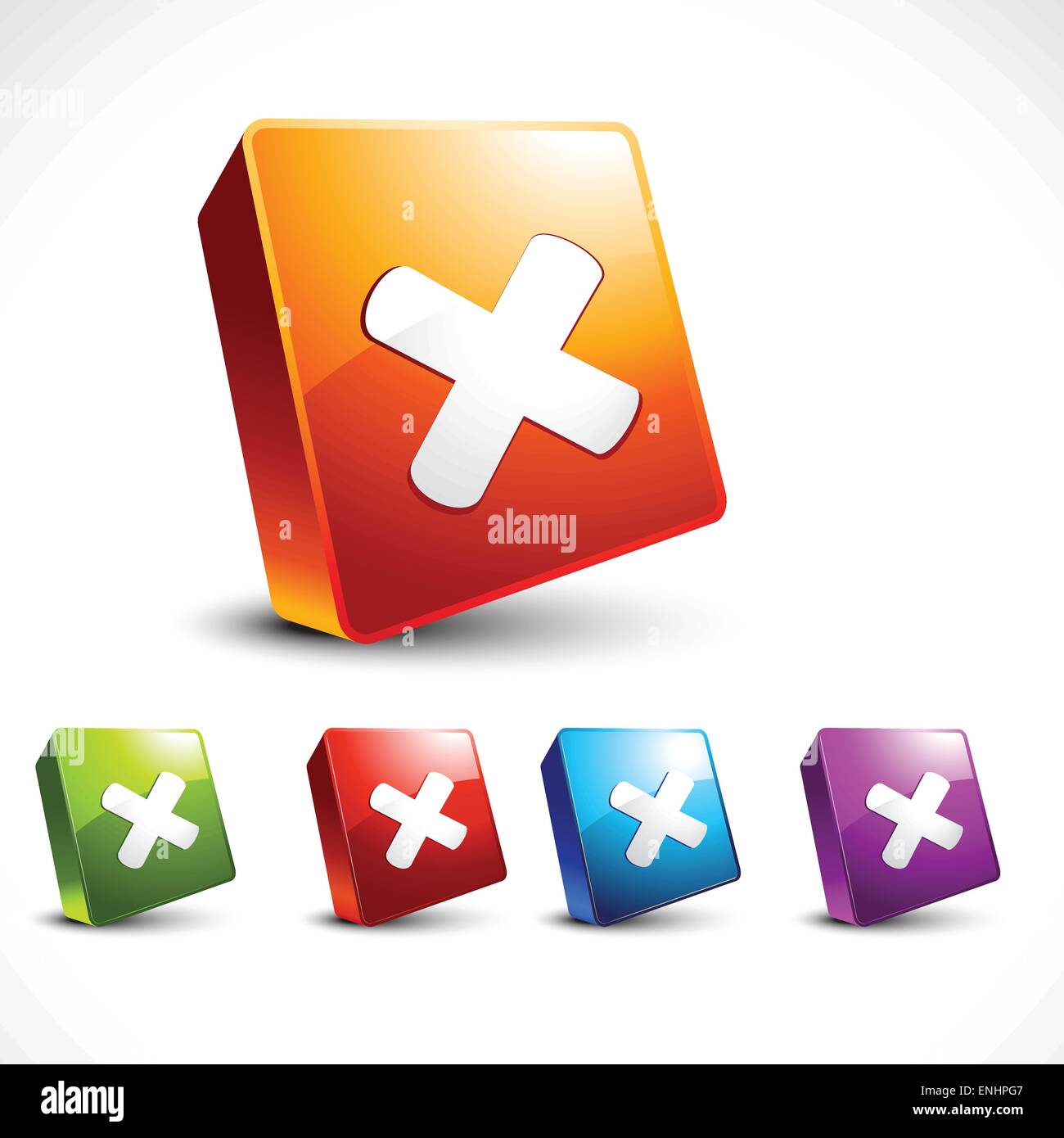 3d set green cross hi-res stock photography and images - Alamy