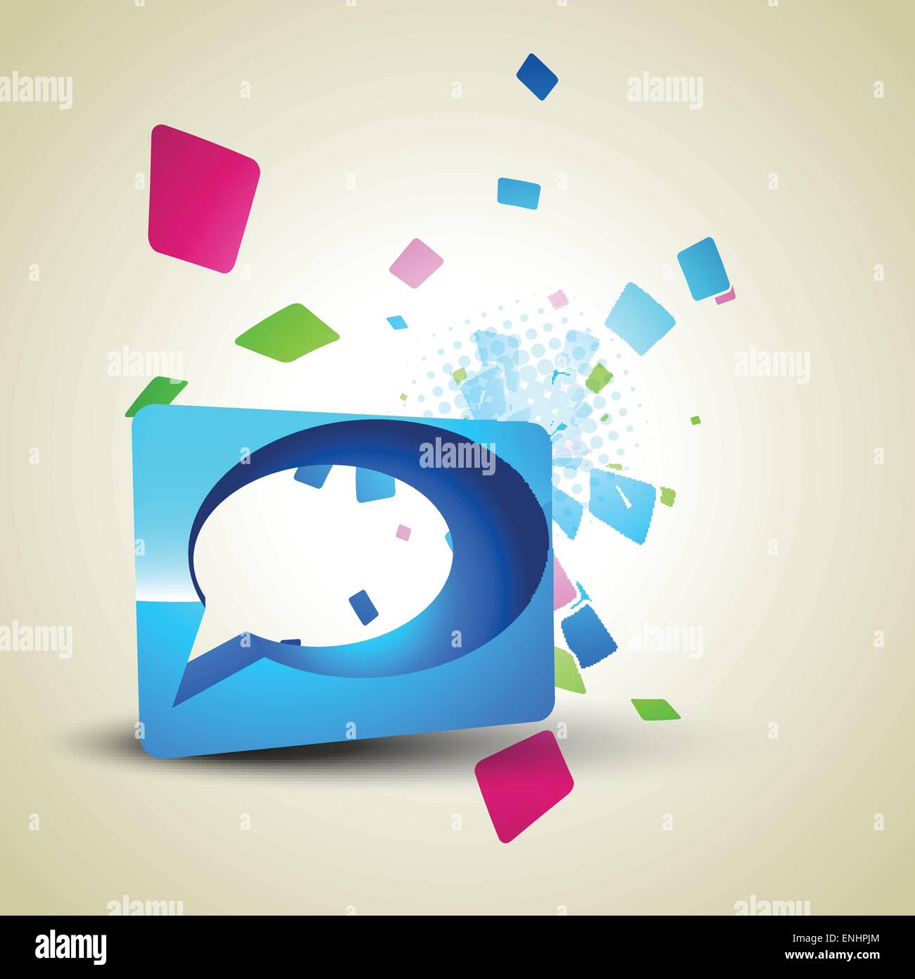 vector chat bubble in abstract background Stock Vector Image & Art - Alamy
