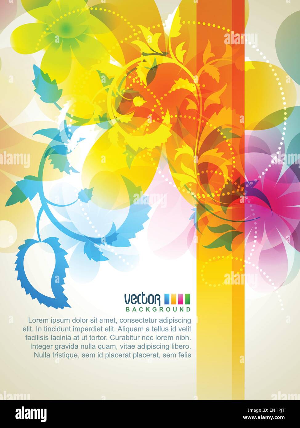 colorful vector floral artwork design Stock Vector Image & Art - Alamy