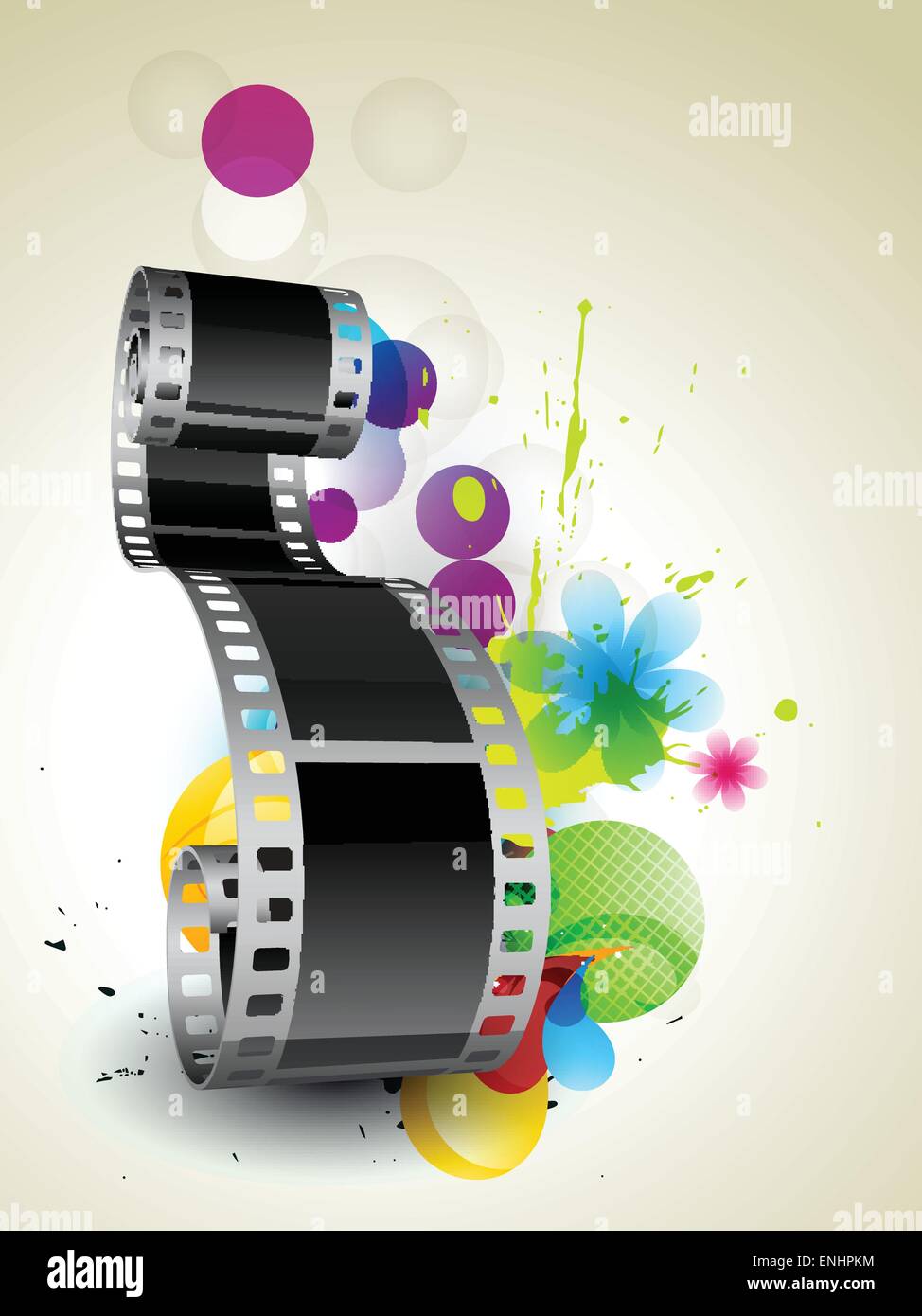 stylish abstract film on abstract background Stock Vector Image & Art ...