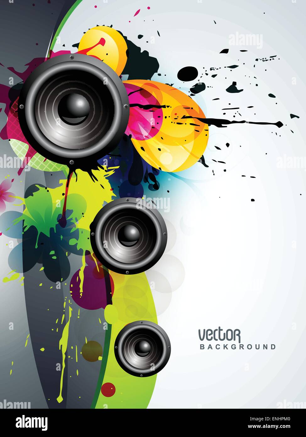 abstract music speaker design vector background Stock Vector Image ...