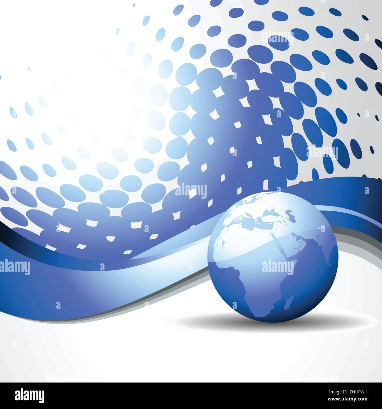 vector wave with blue earth Stock Vector Image & Art - Alamy