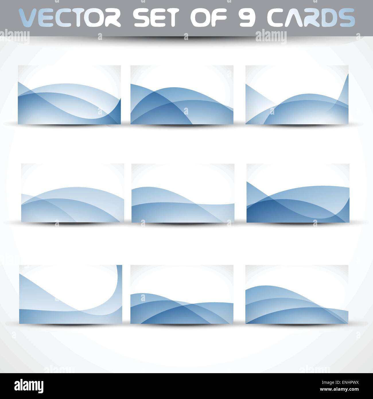 vector set of 9 business cards Stock Vector Image & Art - Alamy