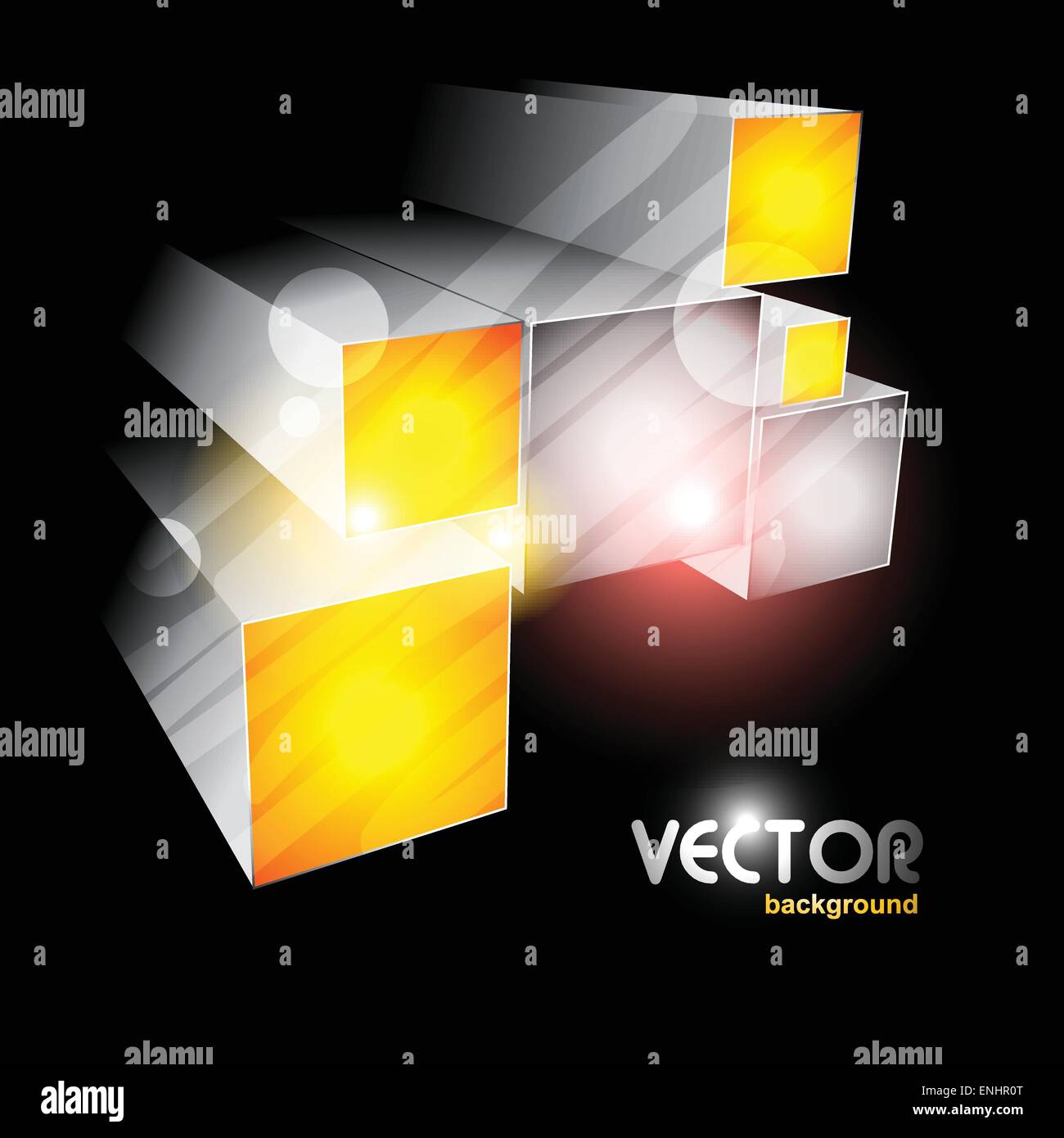 eps10 vector cube shapes emerging in dark background Stock Vector Image ...
