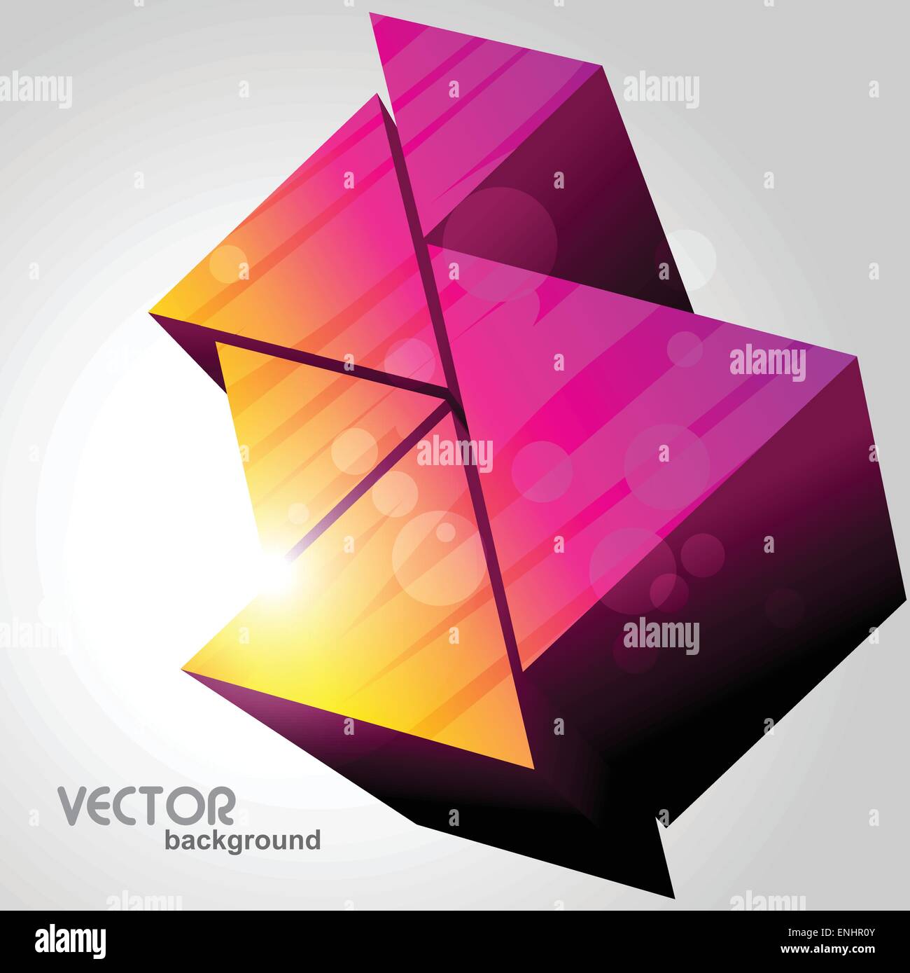 3d colorful triangles on light background Stock Vector Image & Art - Alamy