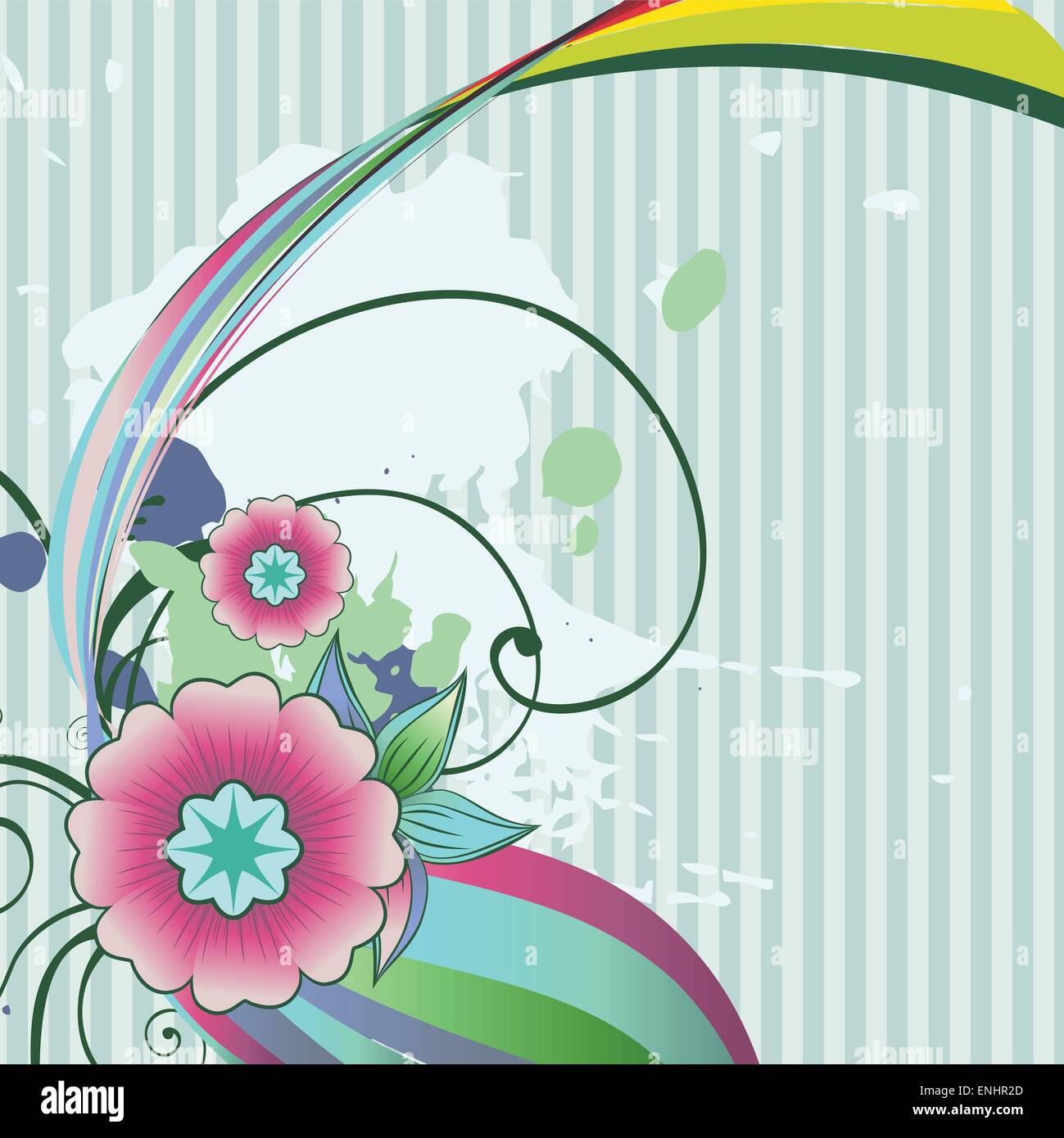 vector abstract flower design illustration Stock Vector Image & Art - Alamy