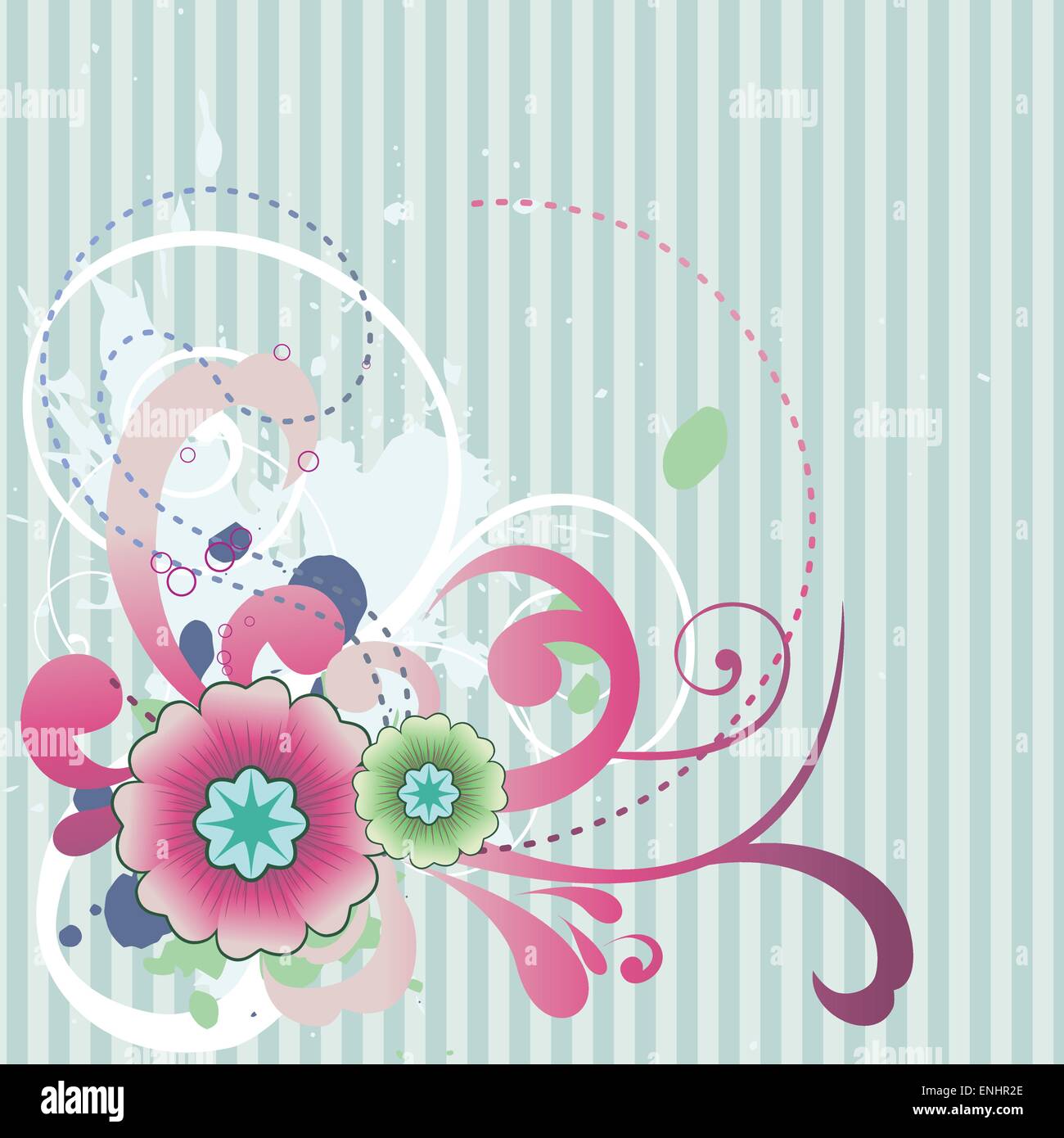 vector abstract flower design illustration Stock Vector Image & Art - Alamy