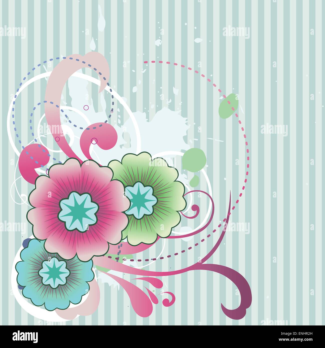 vector abstract flower design illustration Stock Vector Image & Art - Alamy
