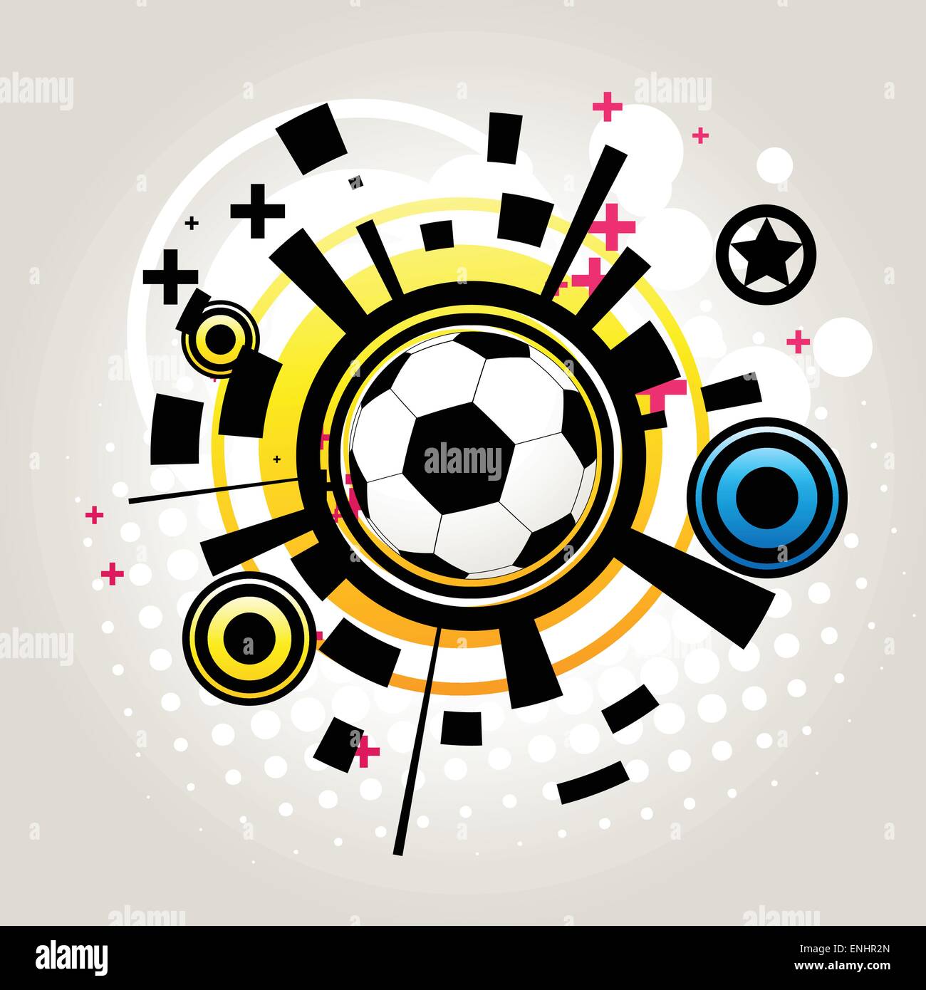 vector abstract football in funky background Stock Vector Image & Art ...