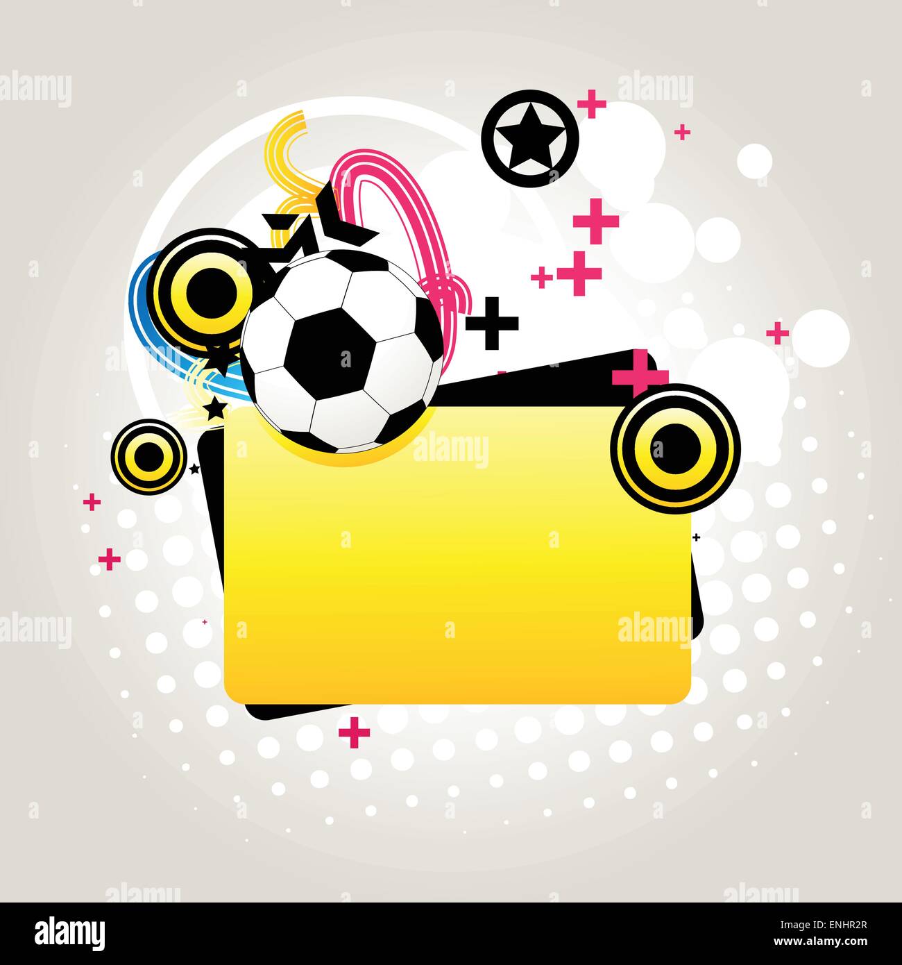 vector abstract football in funky background with space for text Stock ...