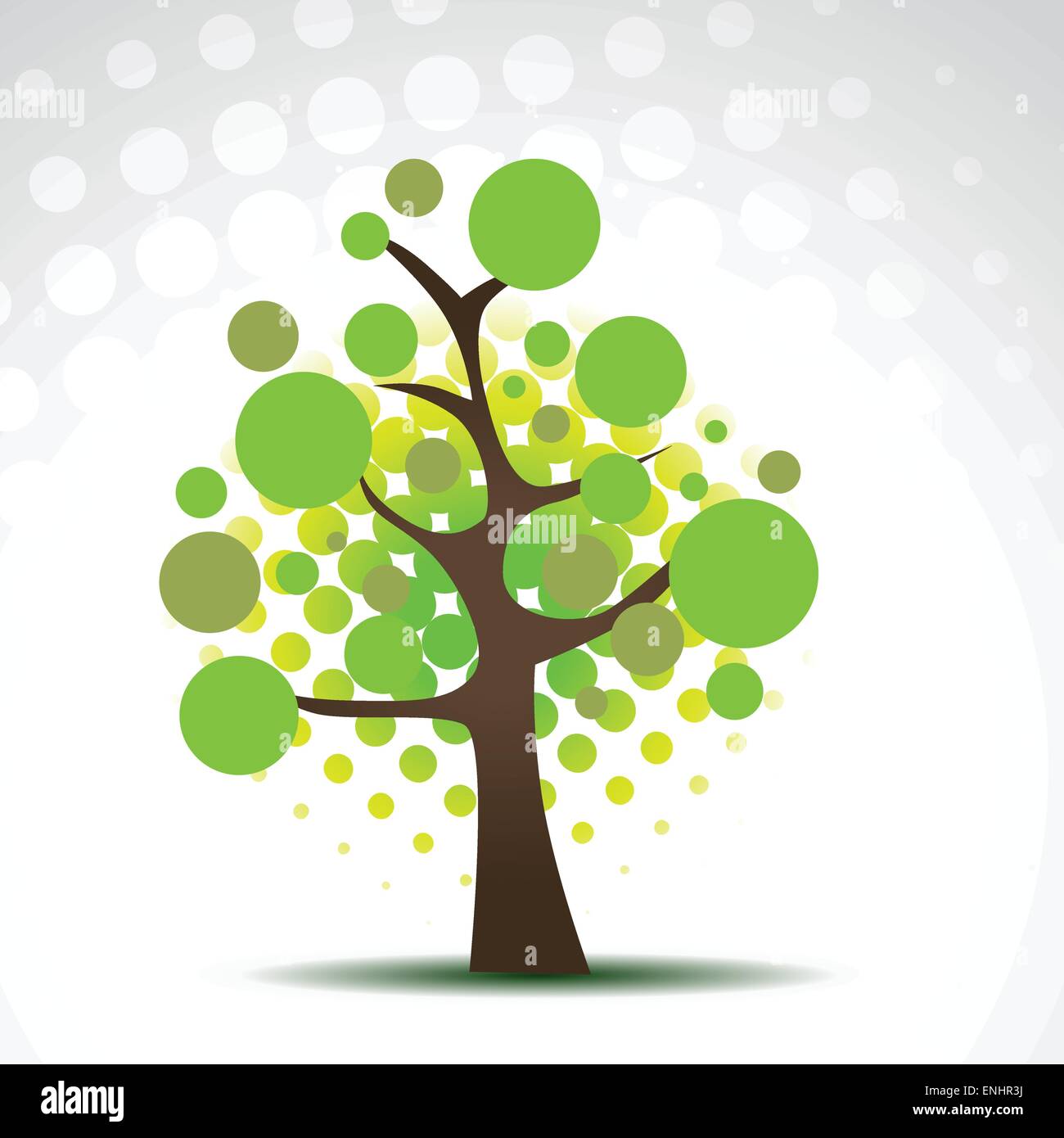 vector abstract circles tree illustration Stock Vector Image & Art - Alamy