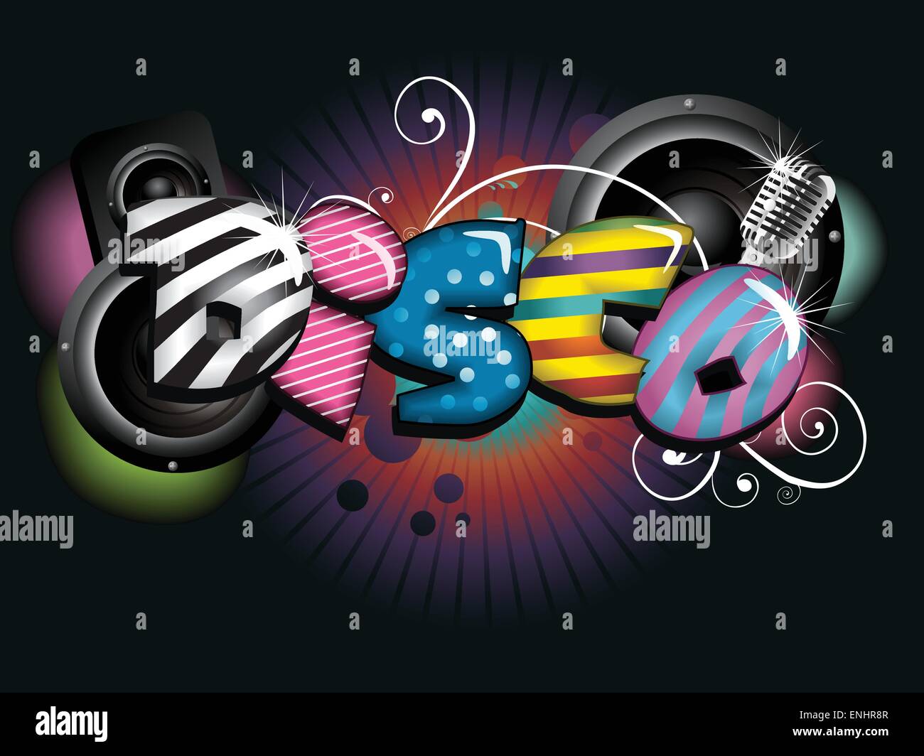 Beautiful disco vector art Stock Vector Image & Art - Alamy