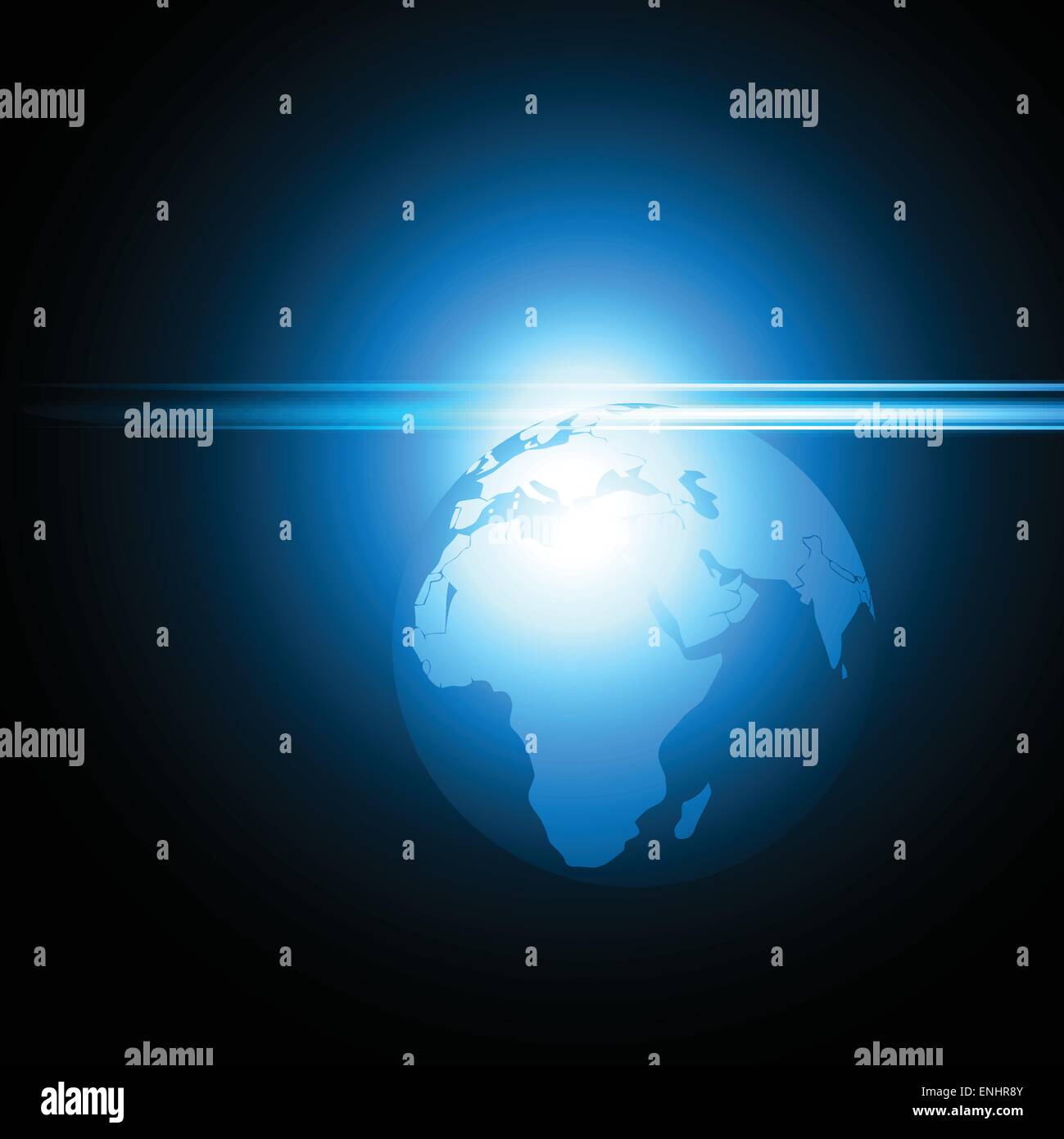 vector shiny blue earth illustration Stock Vector Image & Art - Alamy