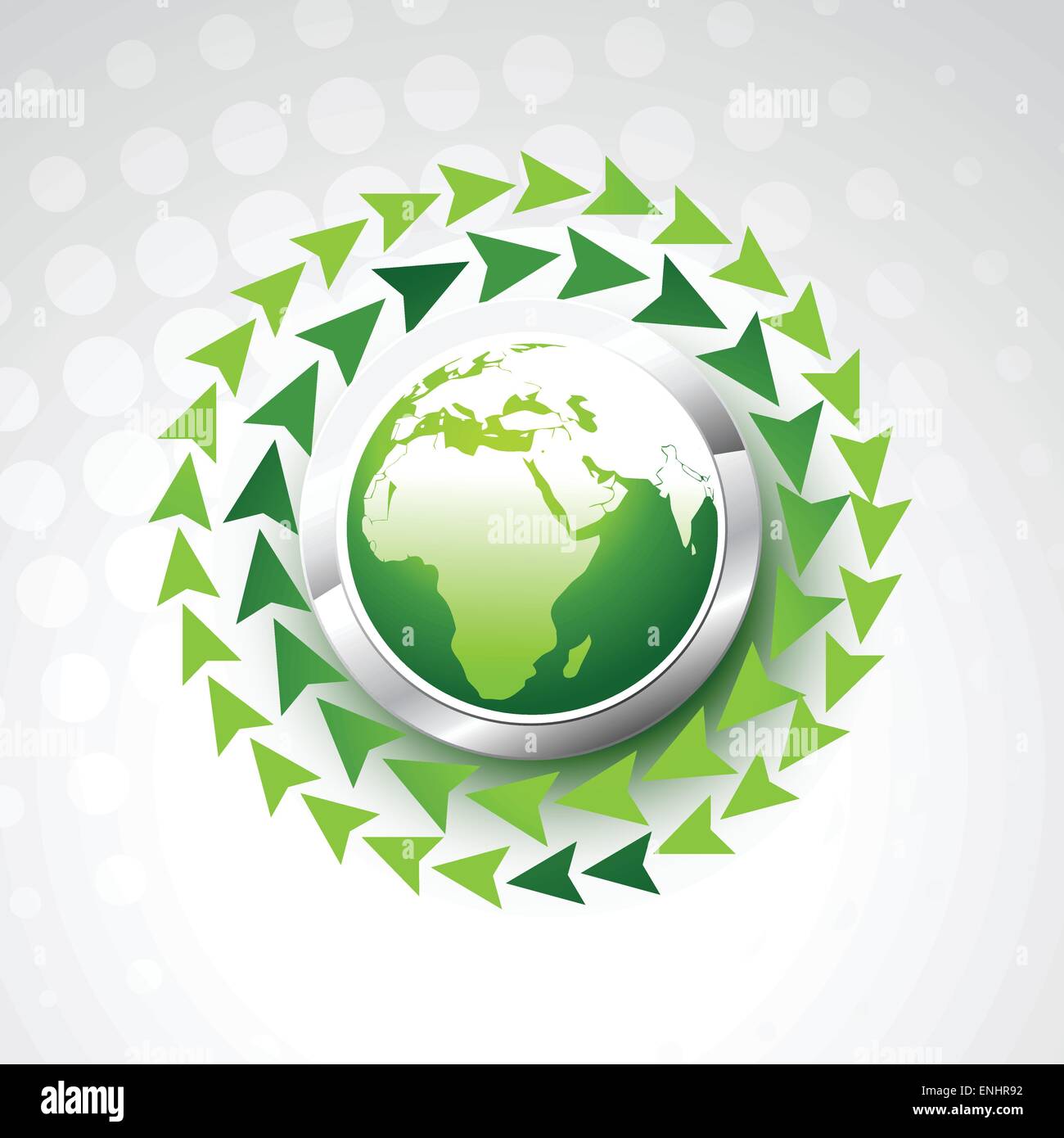 vector green earth with arrow in sides Stock Vector Image & Art - Alamy