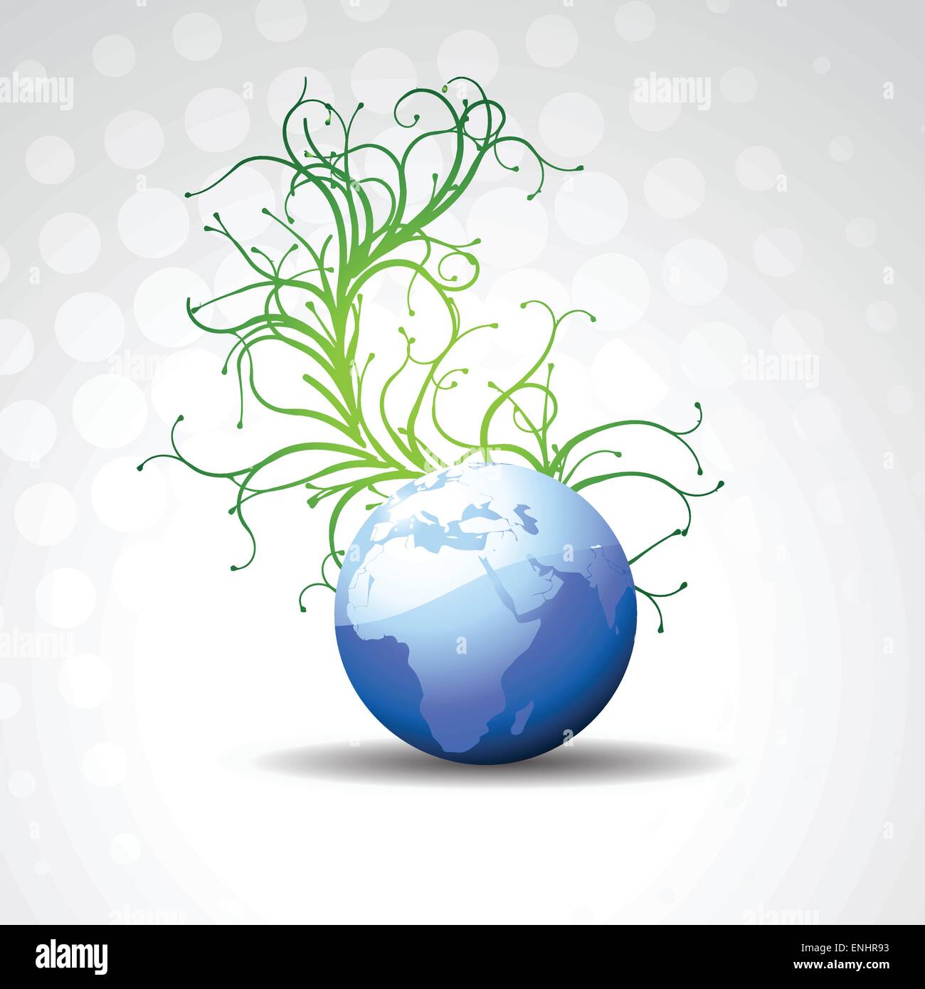 beautiful vector earth with flourish background Stock Vector Image ...