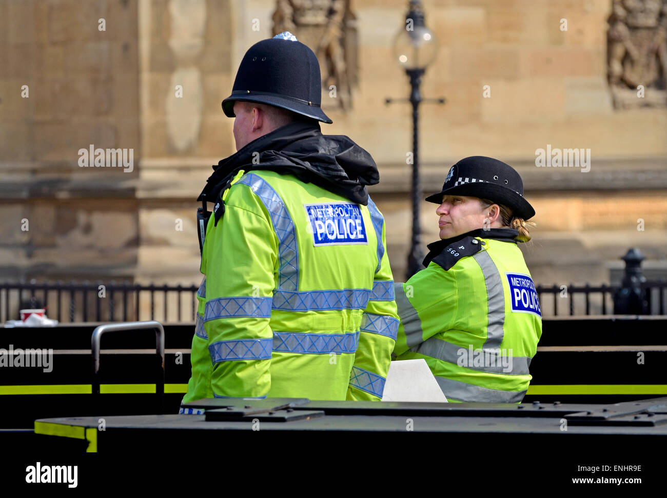 London, England, UK. Two police officers outside the Houses of ...