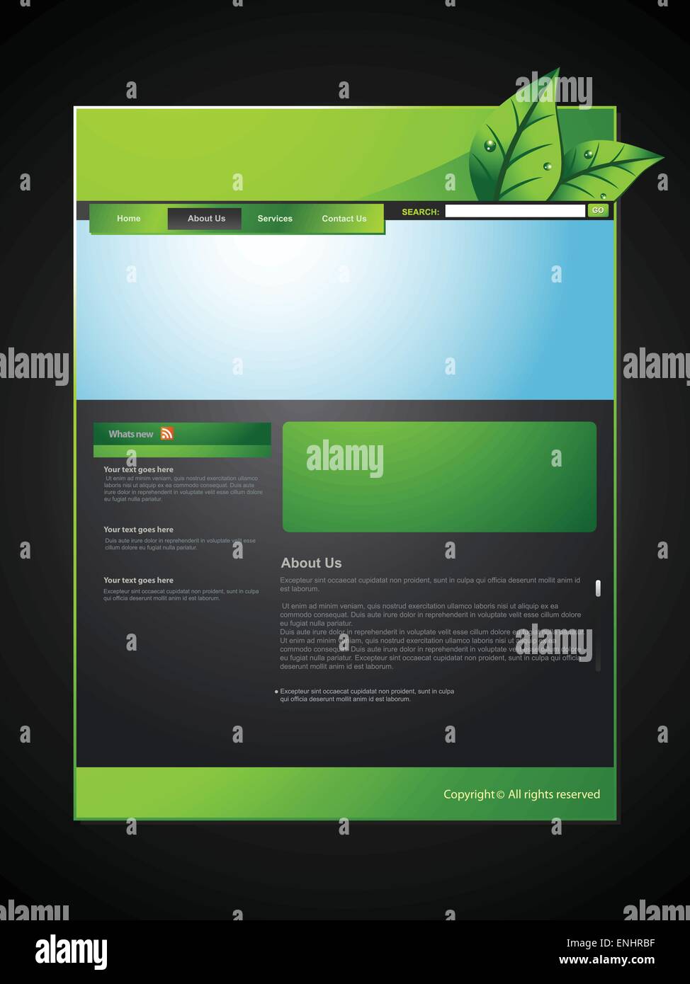 vector eco web layout design Stock Vector Image & Art - Alamy