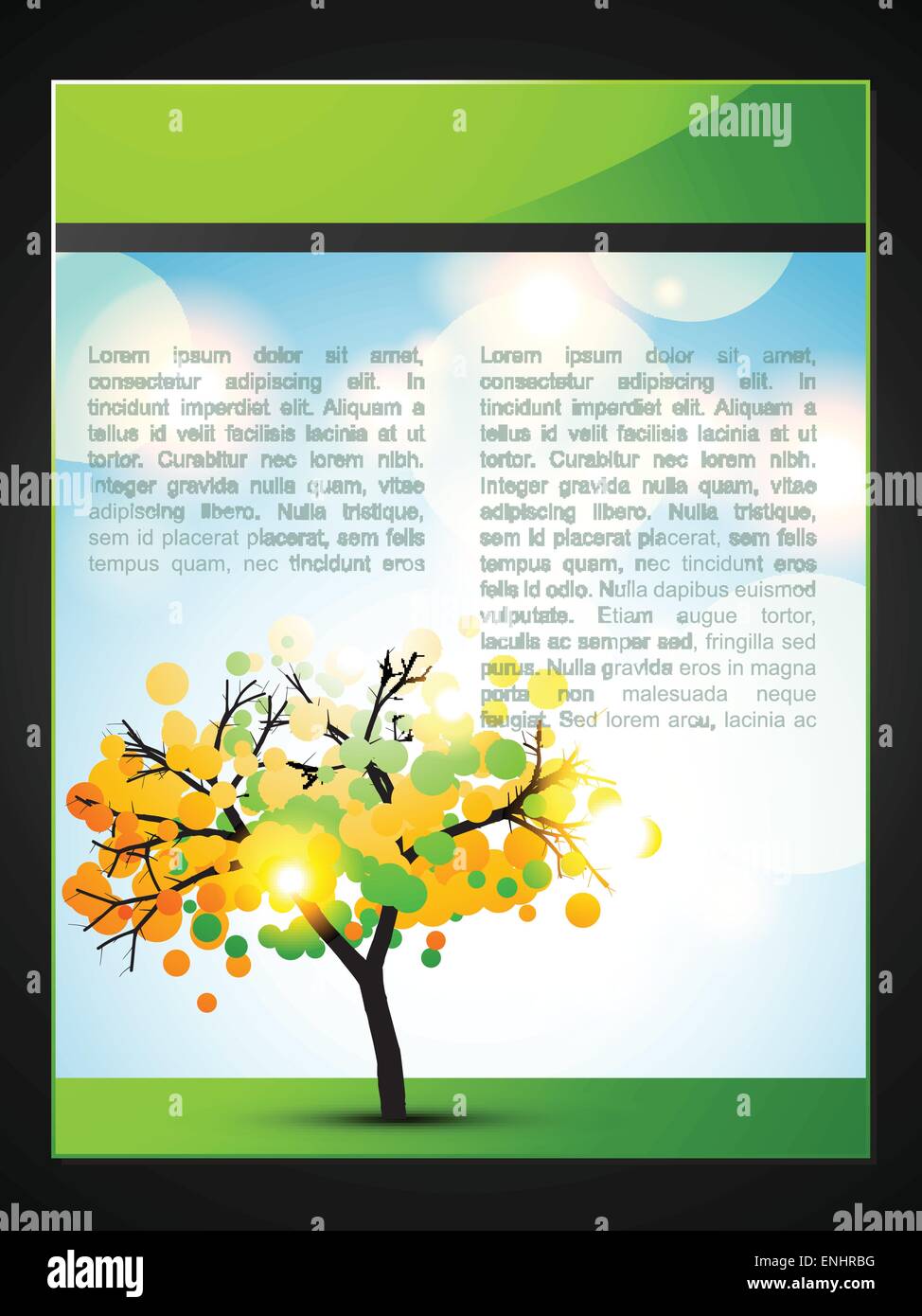 vector shiny tree background with space for your text Stock Vector ...