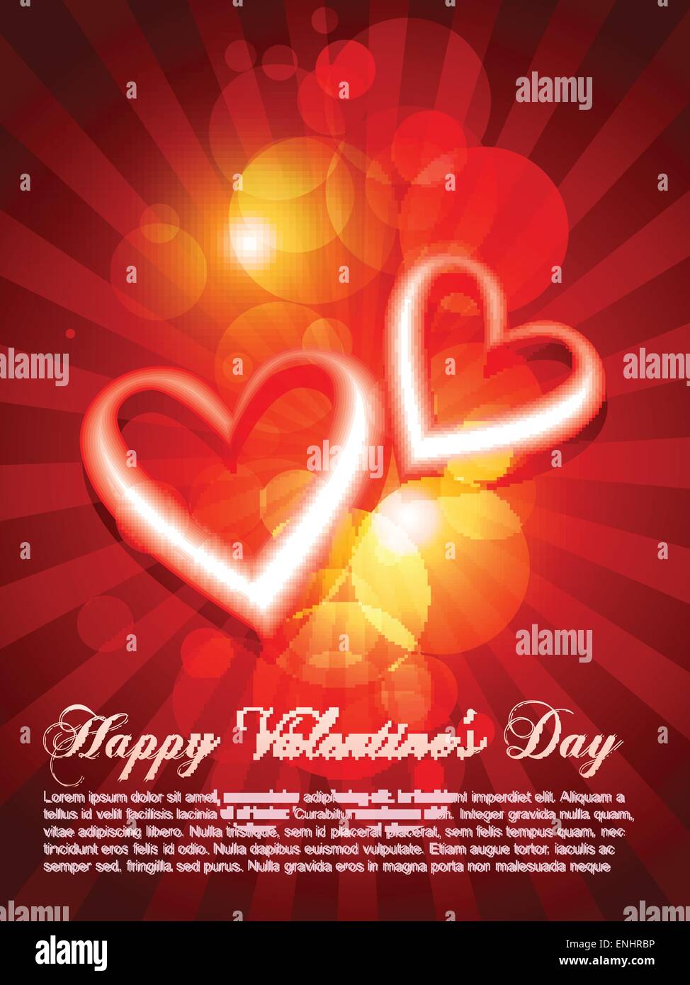 beautiful red heart background design illustration Stock Vector Image ...