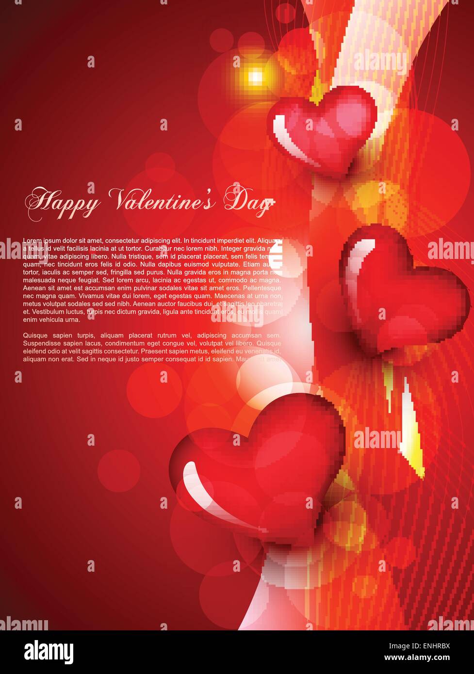 beautiful heart background with space for your text Stock Vector Image ...