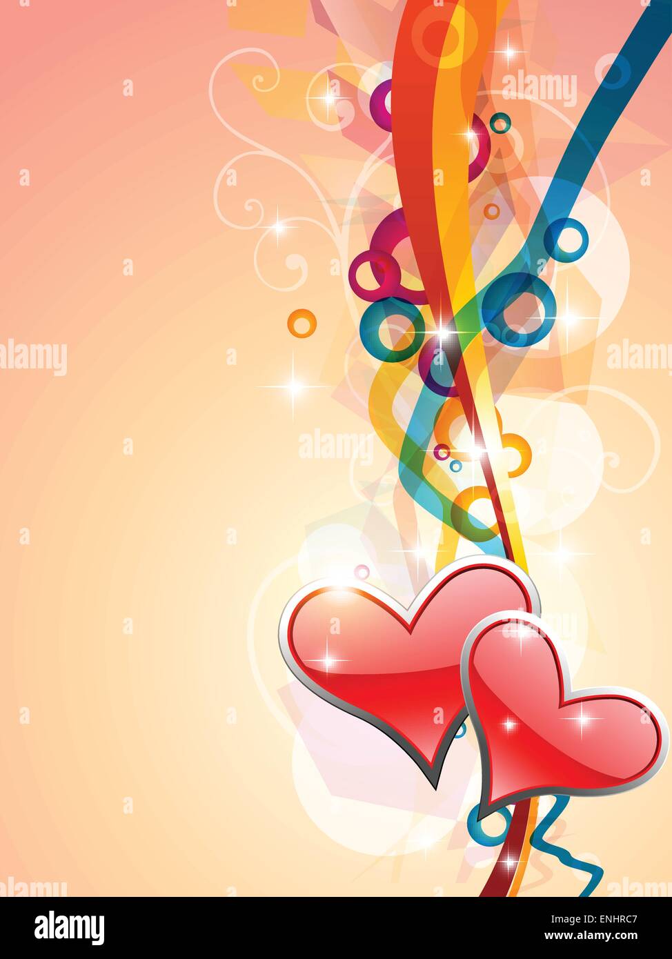 abstract vector heart design background Stock Vector Image & Art - Alamy