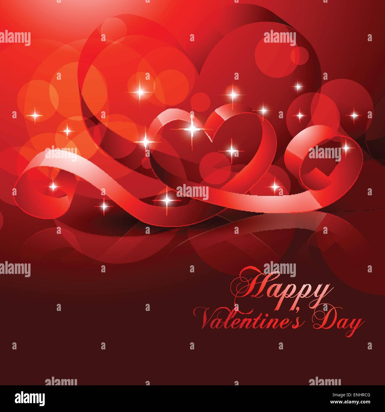 beautiful red heart background design illustration Stock Vector Image ...