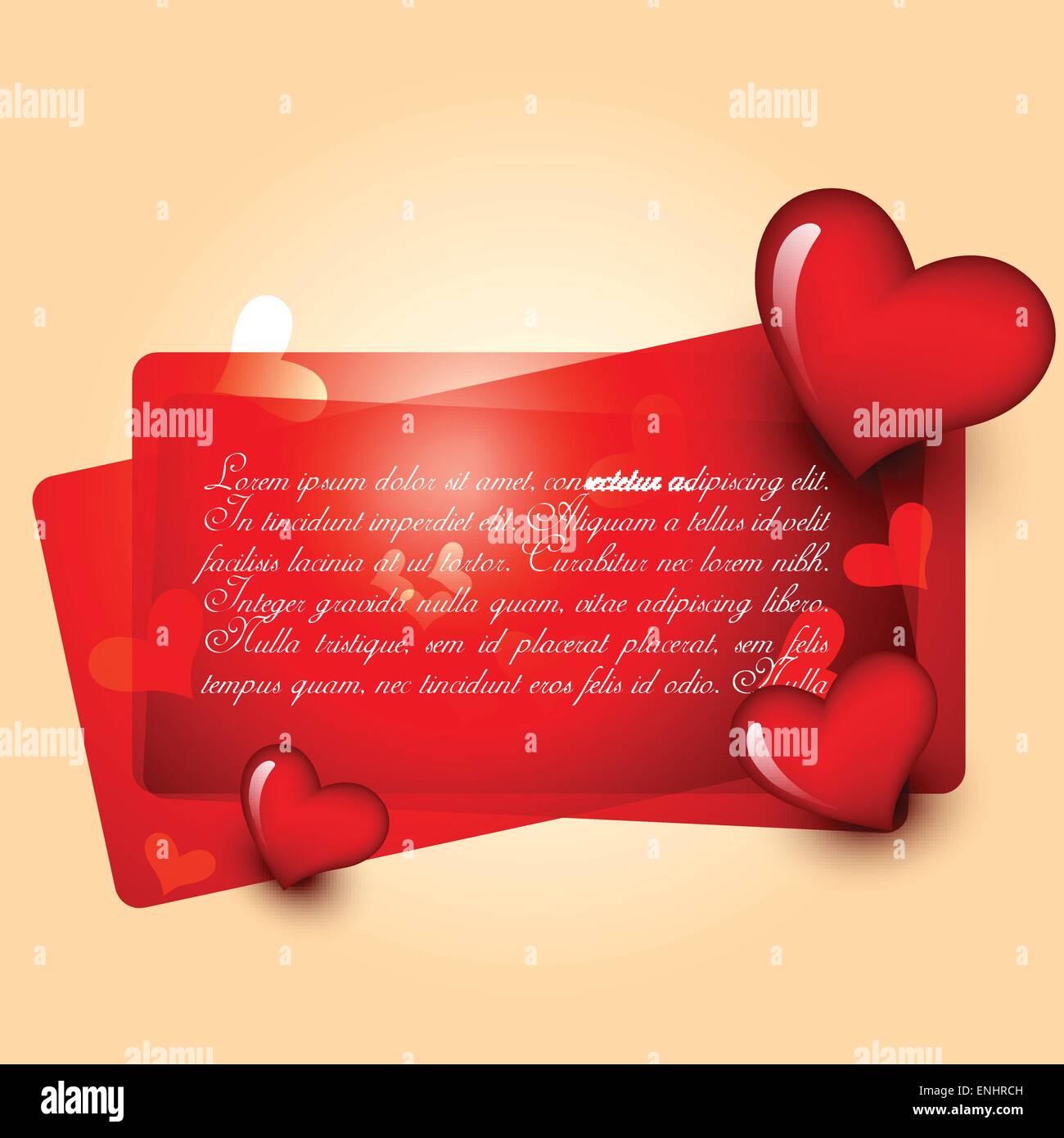 beautiful heart background with space for your text Stock Vector Image ...