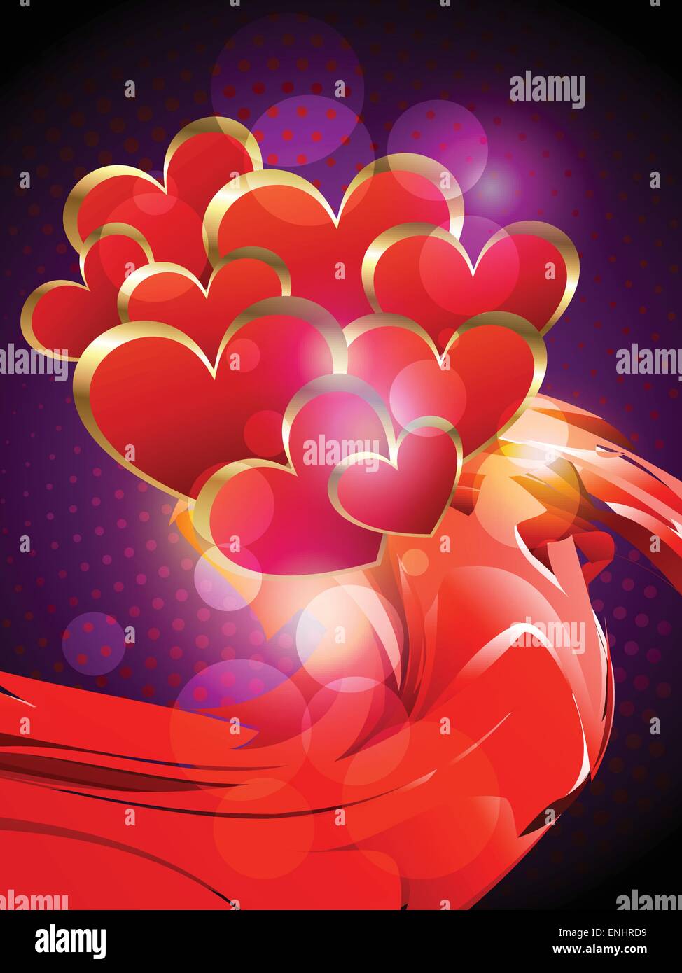 vector heart background design illustration Stock Vector Image & Art ...