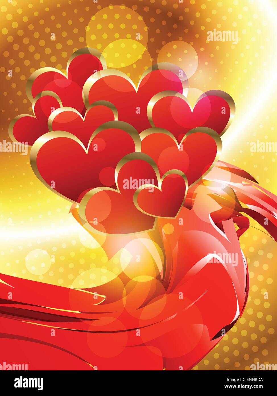 beautiful red heart vector design artwork Stock Vector Image & Art - Alamy