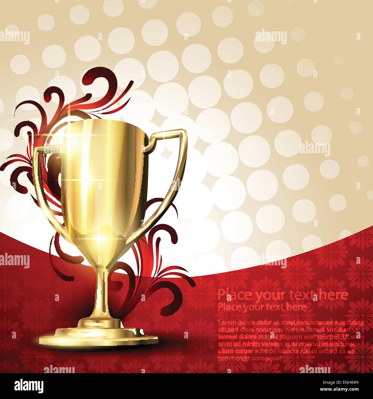 Golden vector trophy design hi-res stock photography and images - Alamy