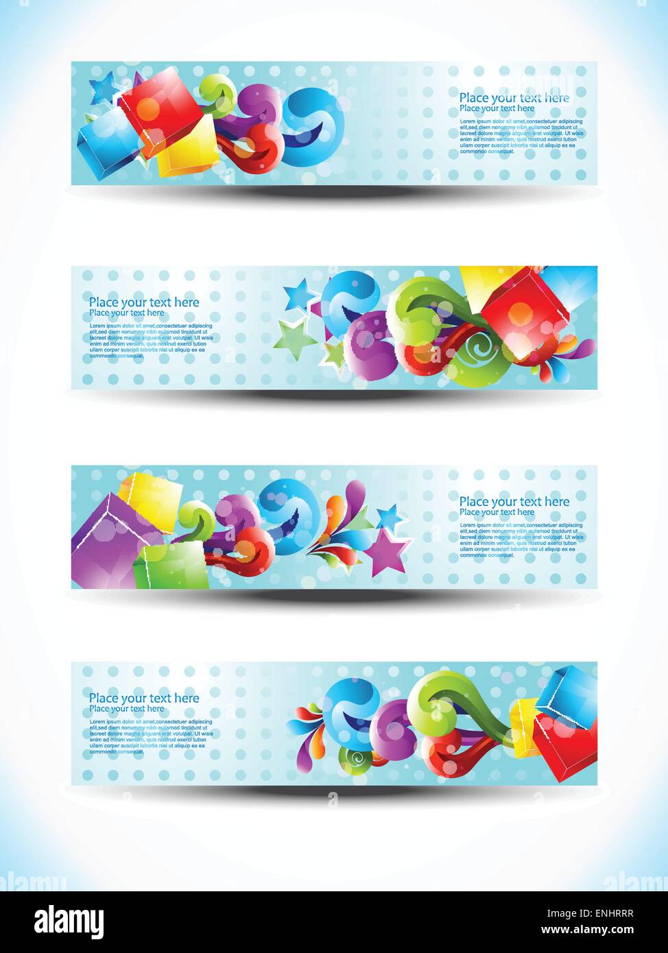 vector artistic headers set Stock Vector Image & Art - Alamy