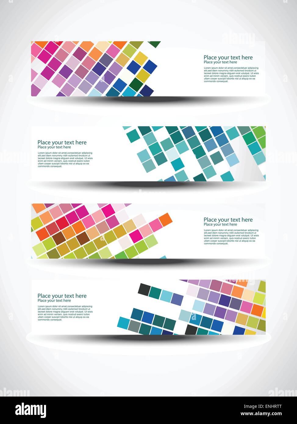 Vector set four decorative Stock Vector Images - Alamy