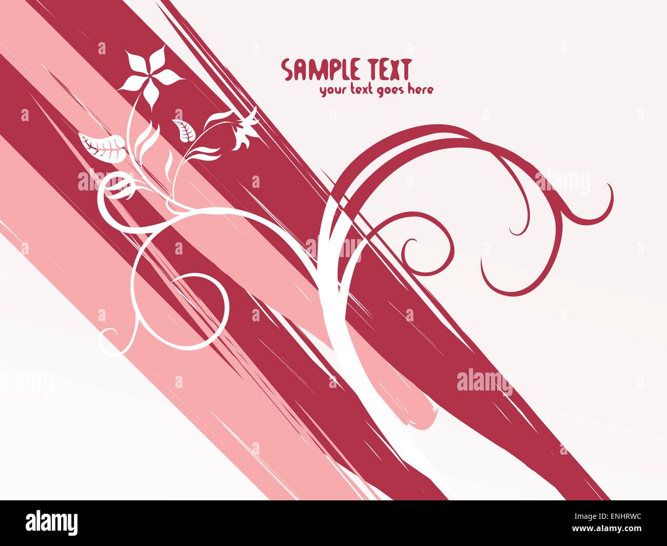 Vector illustration of red floral lines Stock Vector Image & Art - Alamy