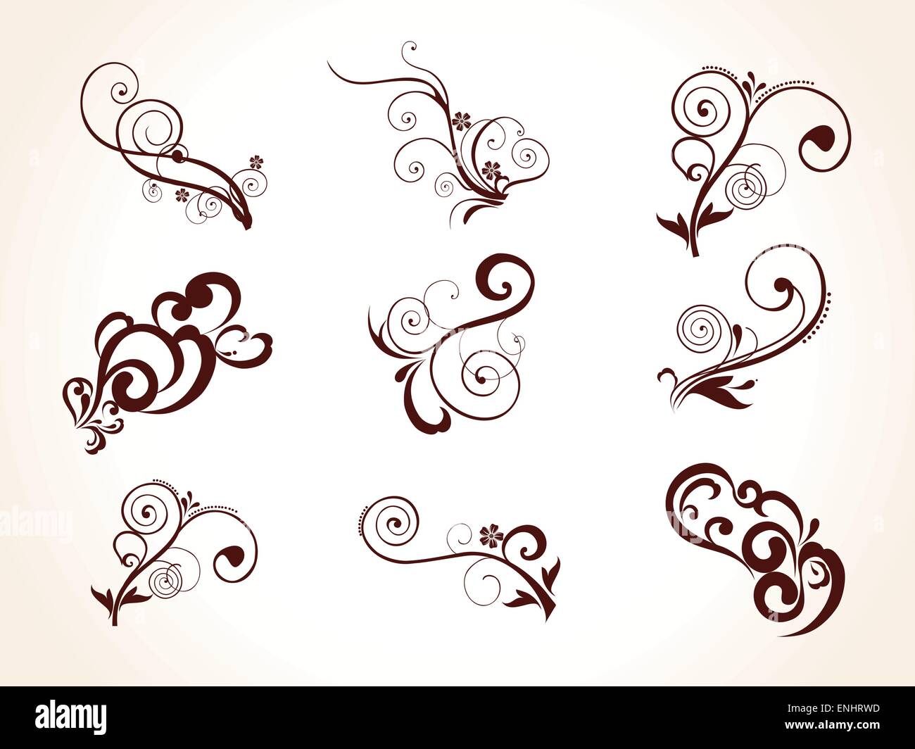 vector floral set Stock Vector Image & Art - Alamy