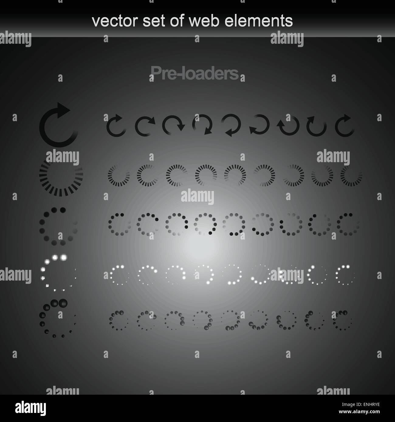 vector five preloader set element Stock Vector Image & Art - Alamy