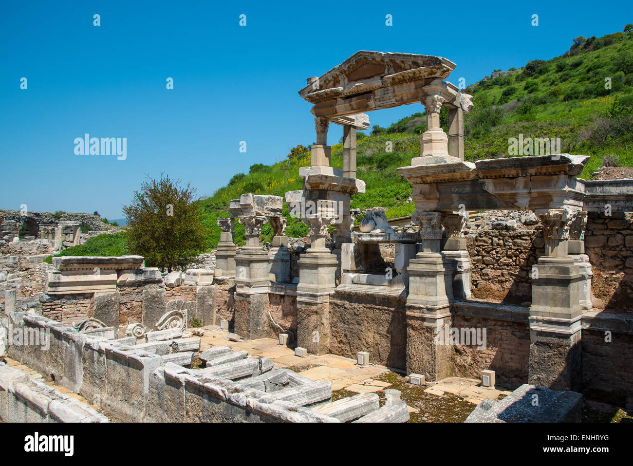 The Trajan Fountain at Ephesus, Turkey Stock Photo - Alamy