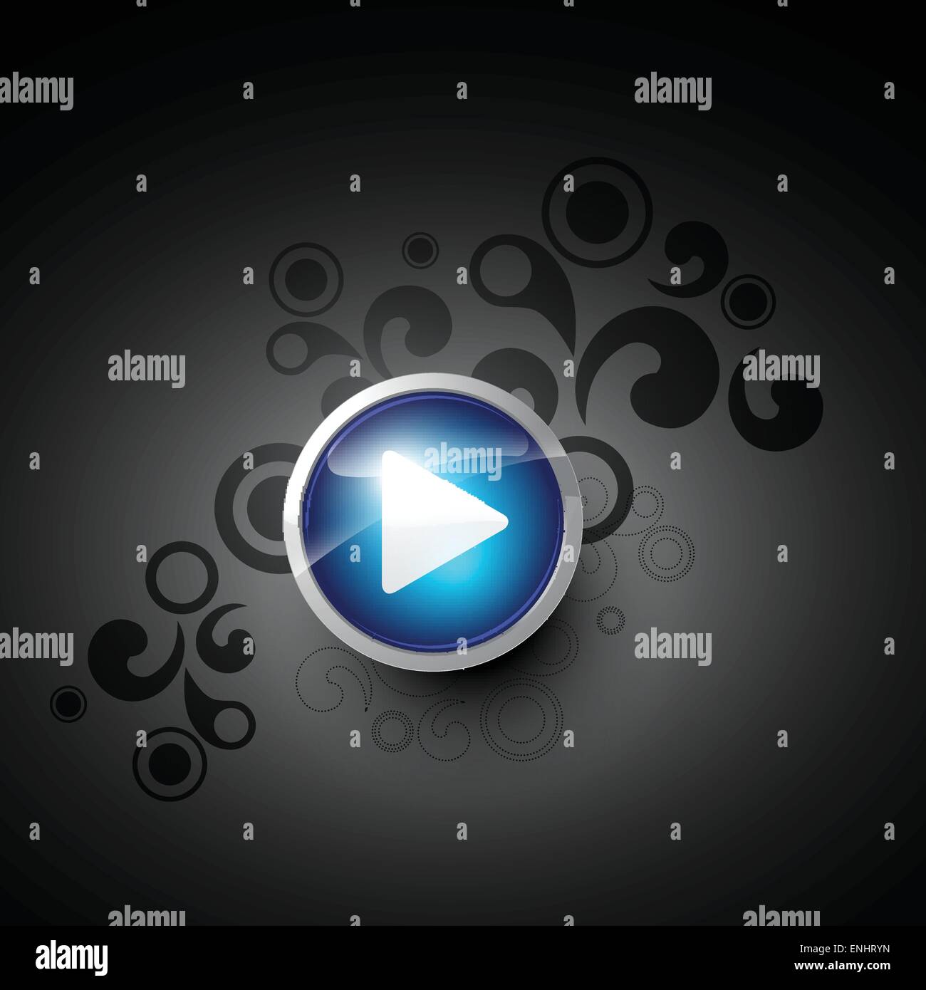 vector music play button with artictic artwork Stock Vector Image & Art ...