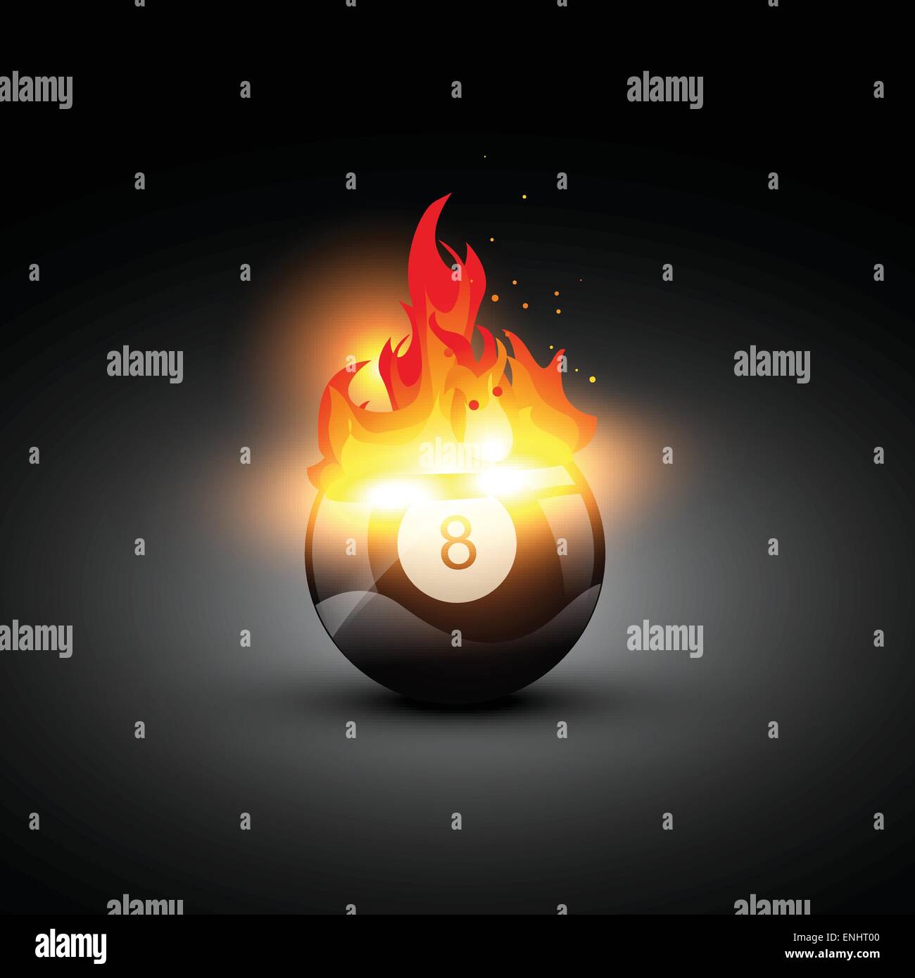 vector pool ball on fire Stock Vector Image & Art - Alamy