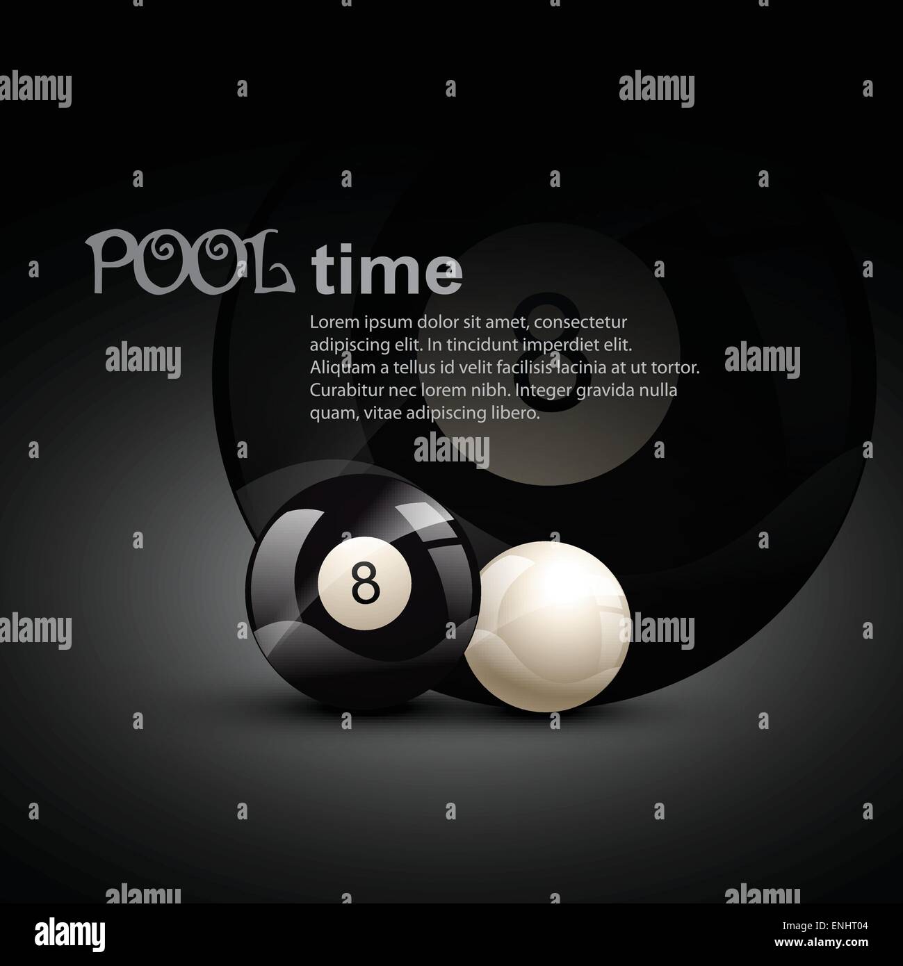 8 ball pool table Stock Vector Images - Alamy