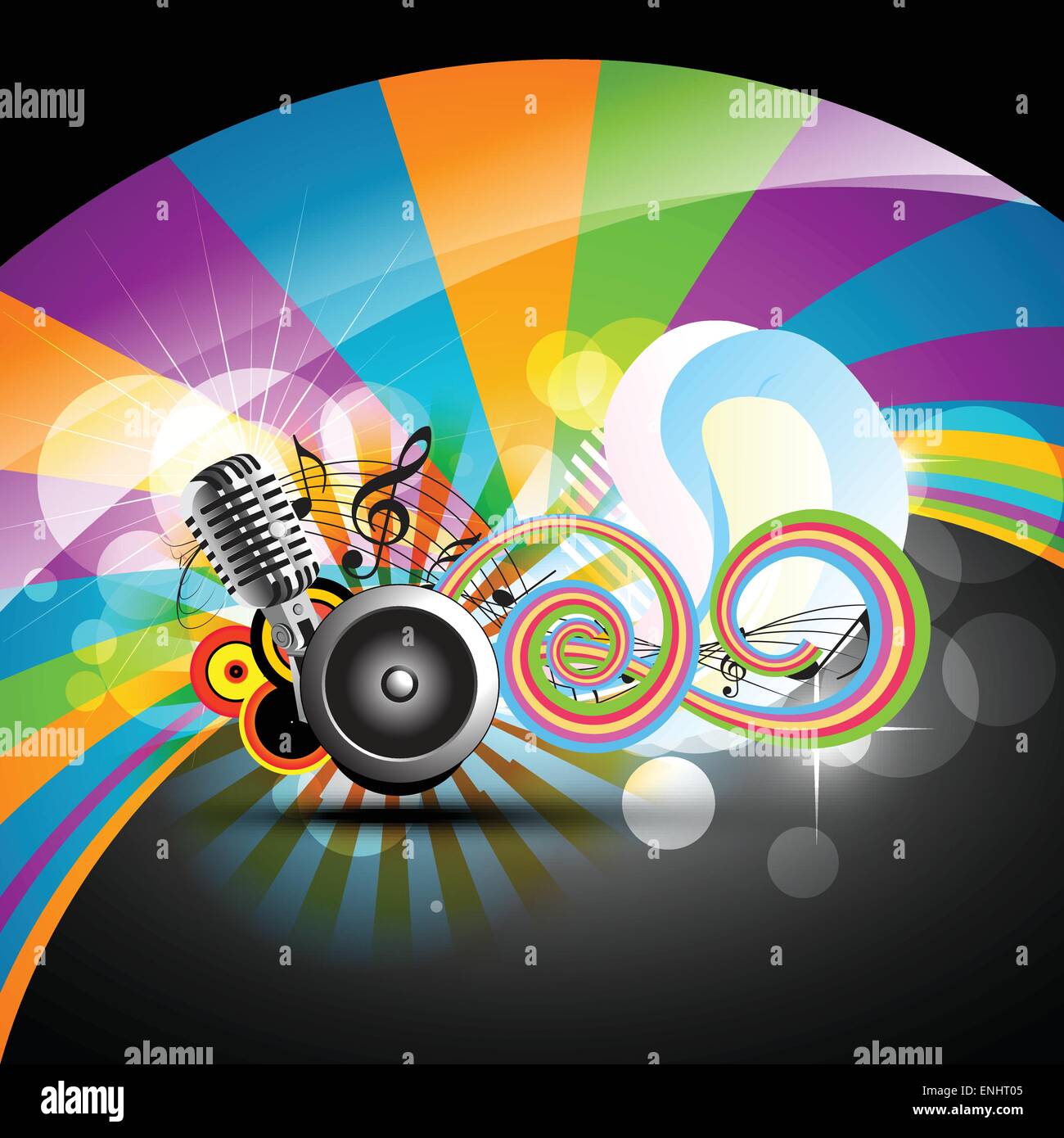 abstract music theme vector illustration Stock Vector Image & Art - Alamy